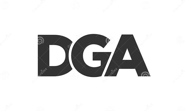 DGA Logo Design Template with Strong and Modern Bold Text. Initial ...