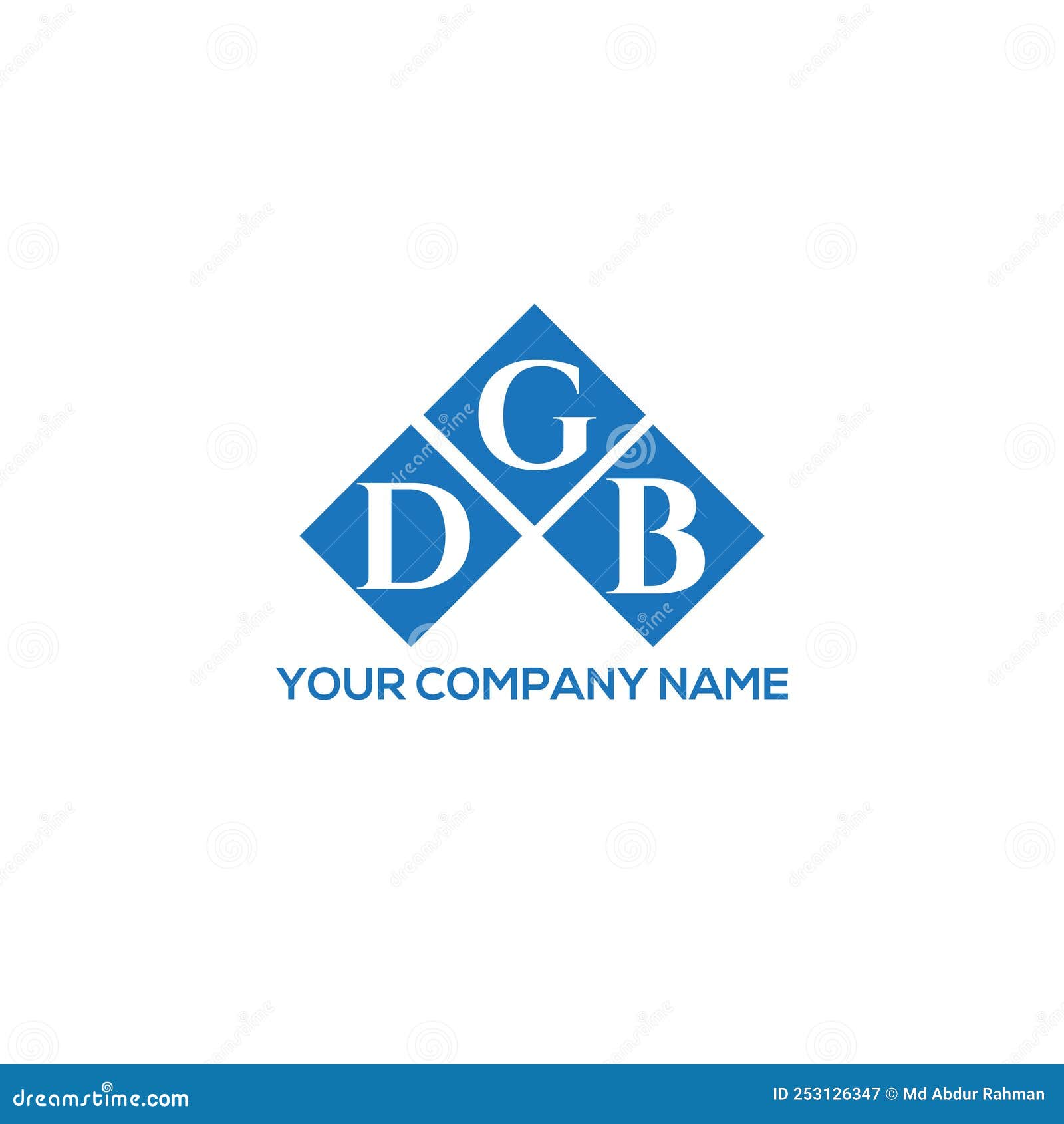 DGB Letter Logo Design on WHITE Background. DGB Creative Initials ...