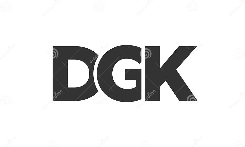 DGK Logo Design Template with Strong and Modern Bold Text. Initial ...