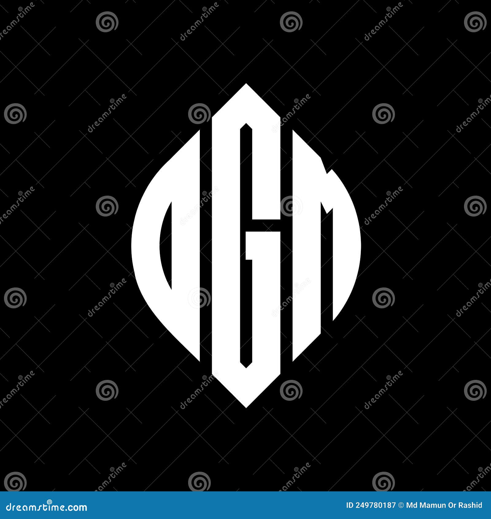 DGM Circle Letter Logo Design with Circle and Ellipse Shape. DGM ...