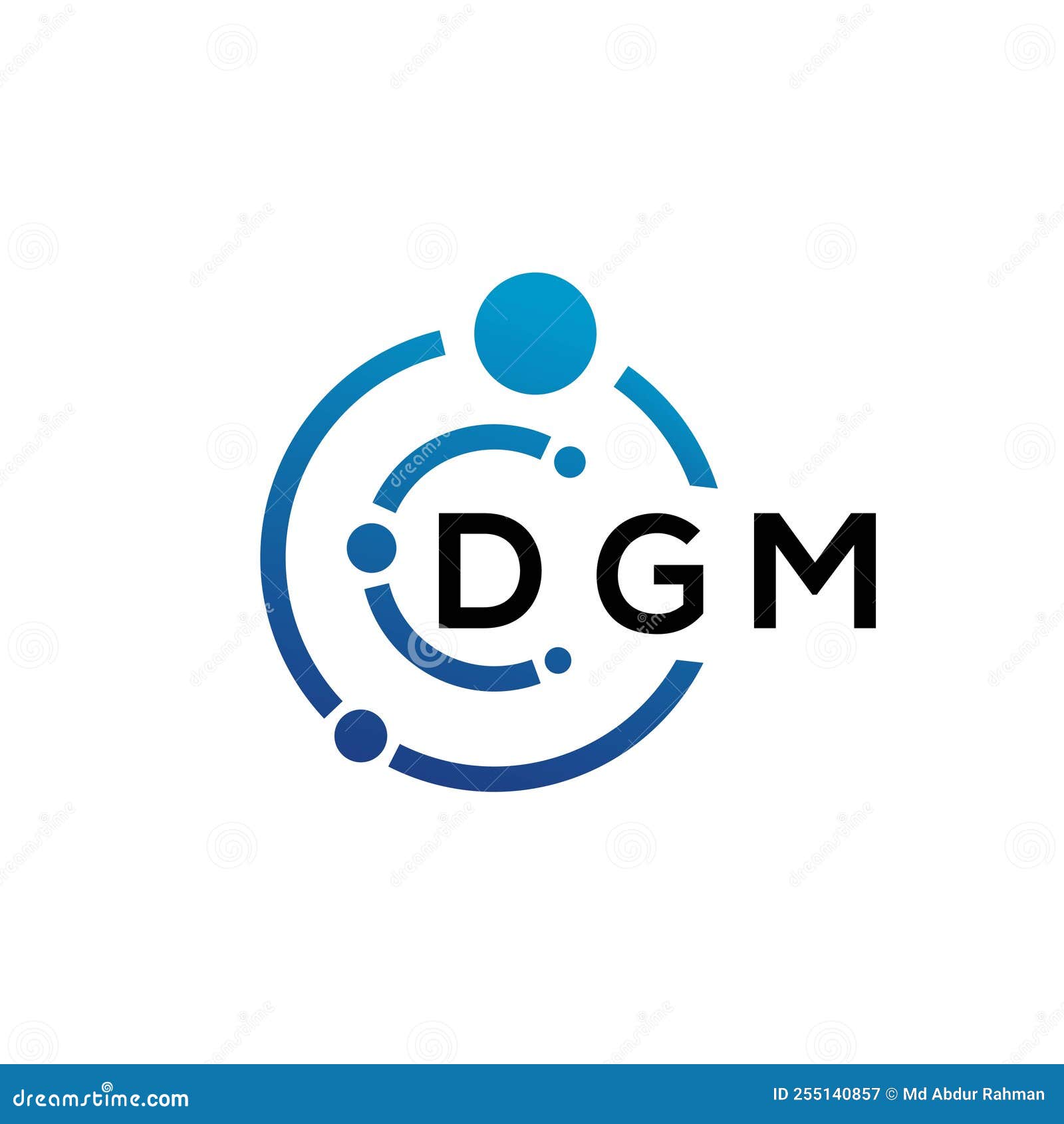 DGM Letter Logo Design on White Background. DGM Creative Initials ...