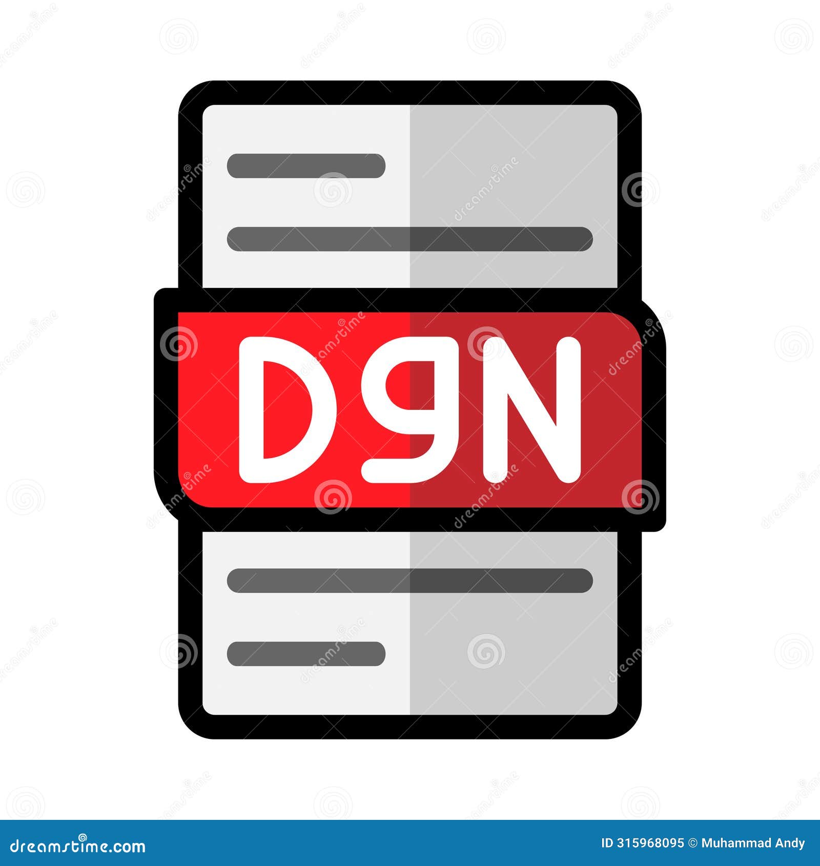Dgn File Type Flat Icons. Document Files Format Graphic Design Outline ...