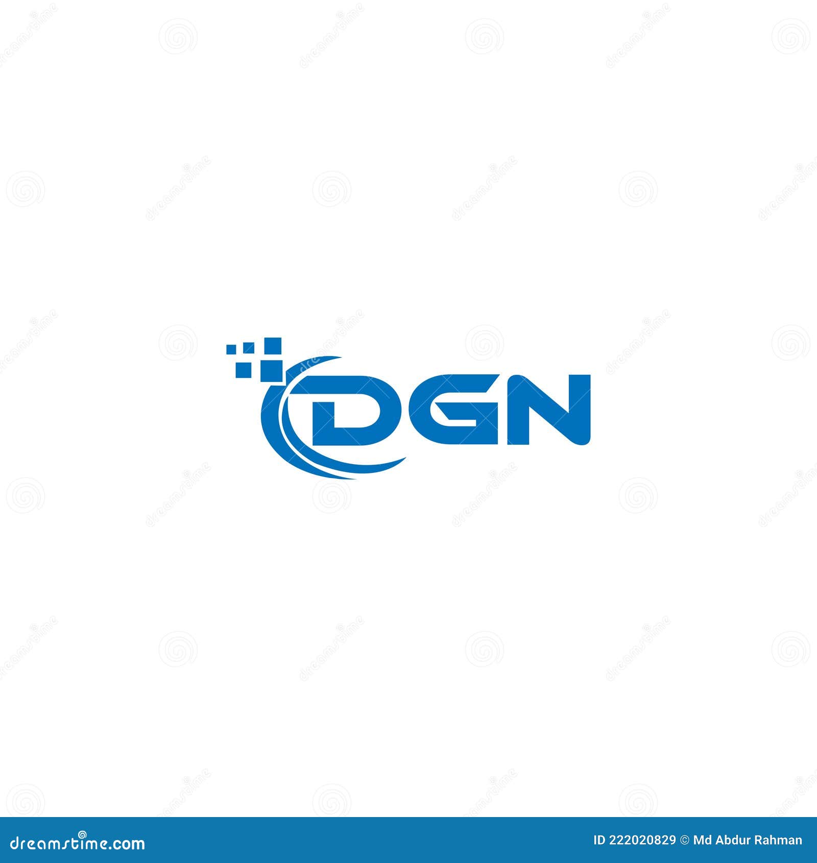 DGN Letter Logo Design on White Background. DGN Creative Initials ...