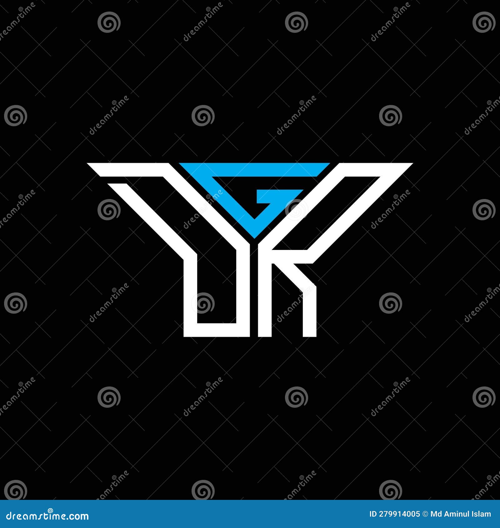 DGR Letter Logo Creative Design with Vector Graphic, DGR Stock Vector ...