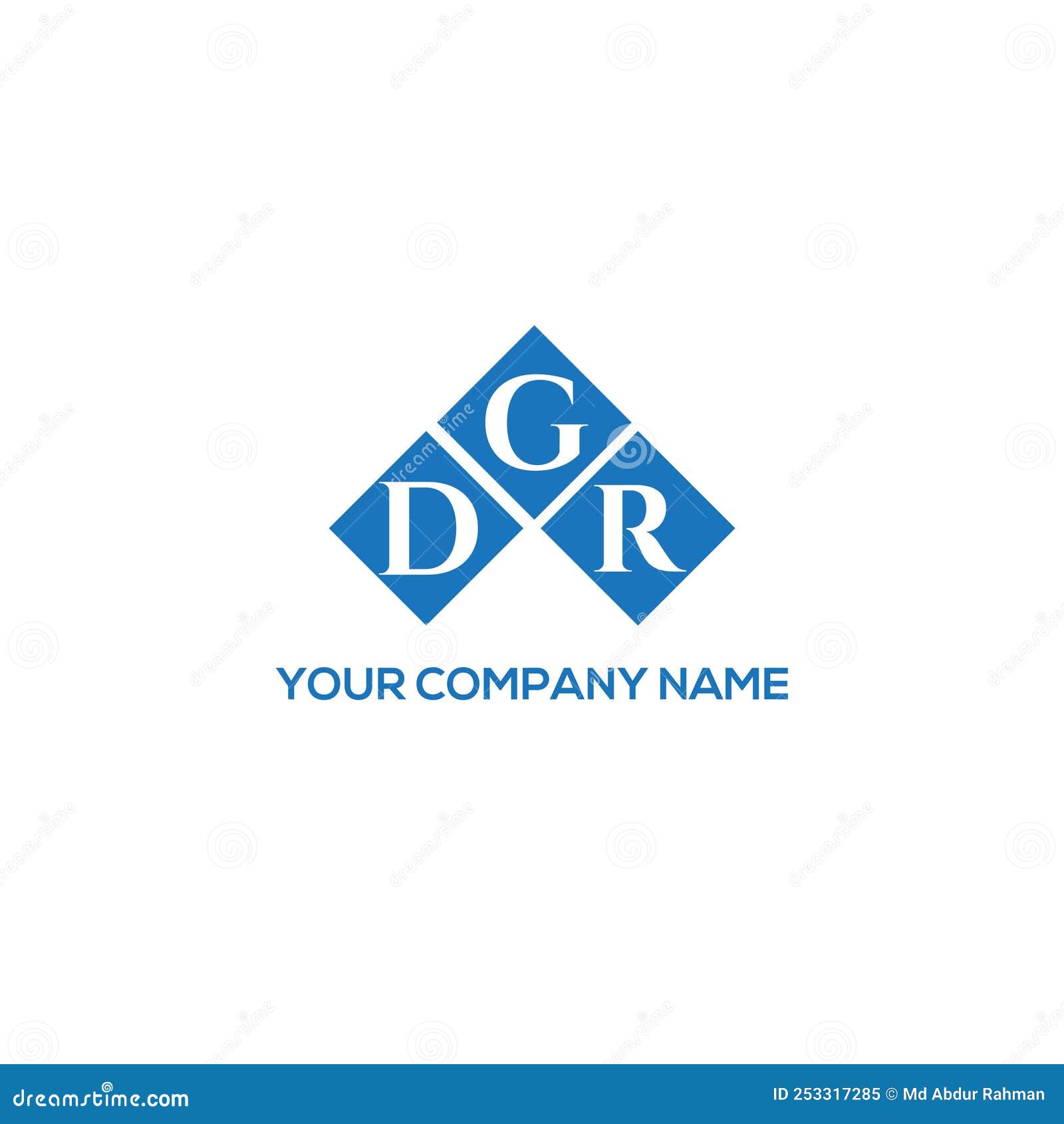 DGR Letter Logo Design on WHITE Background. DGR Creative Initials ...