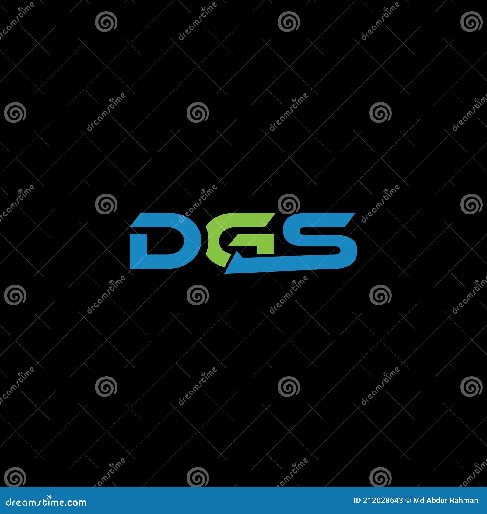 DGS Creative Unique Abstract Modern Geometric Vector Symbol Font Logo ...