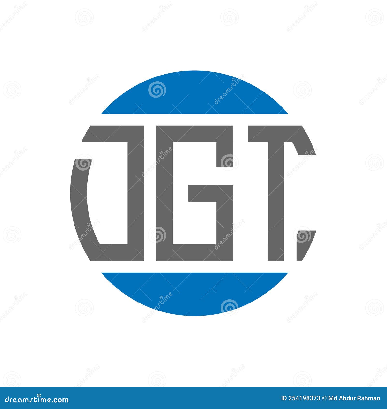 DGT Letter Logo Design on White Background. DGT Creative Initials ...