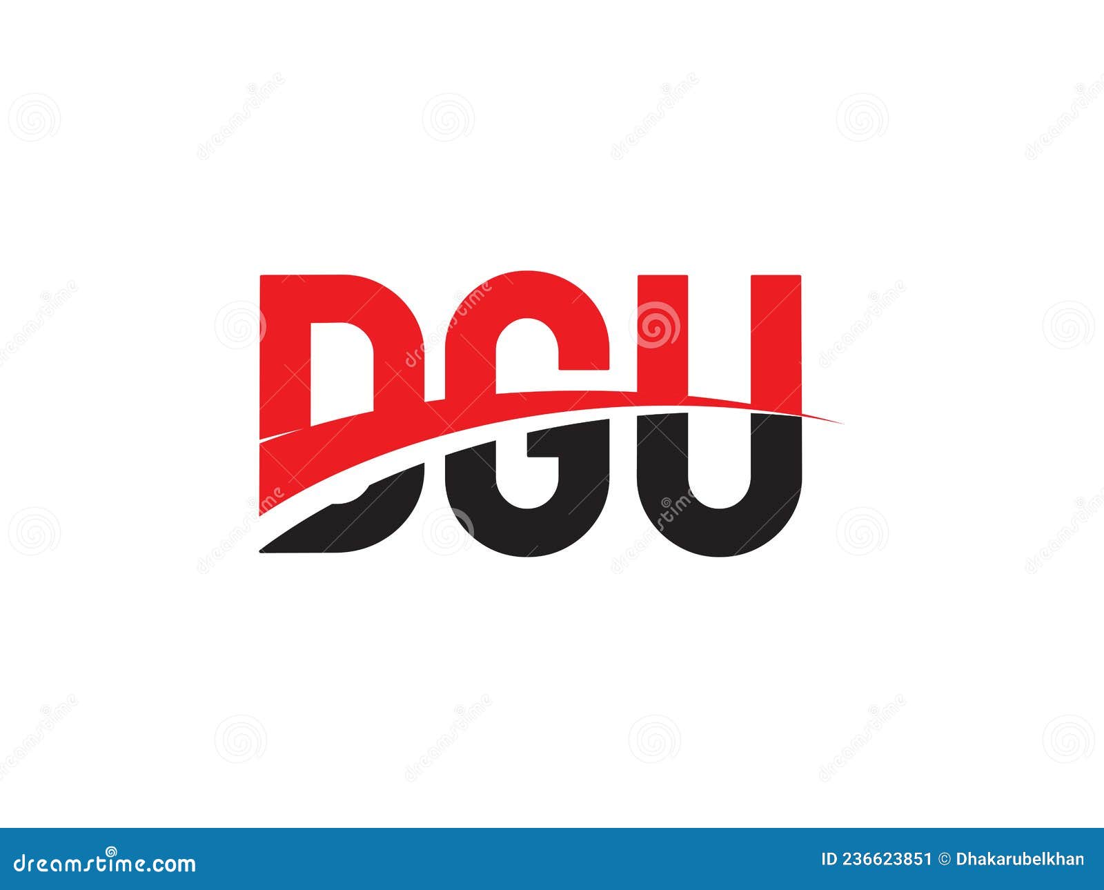 DGU Letter Initial Logo Design Vector Illustration Stock Vector ...