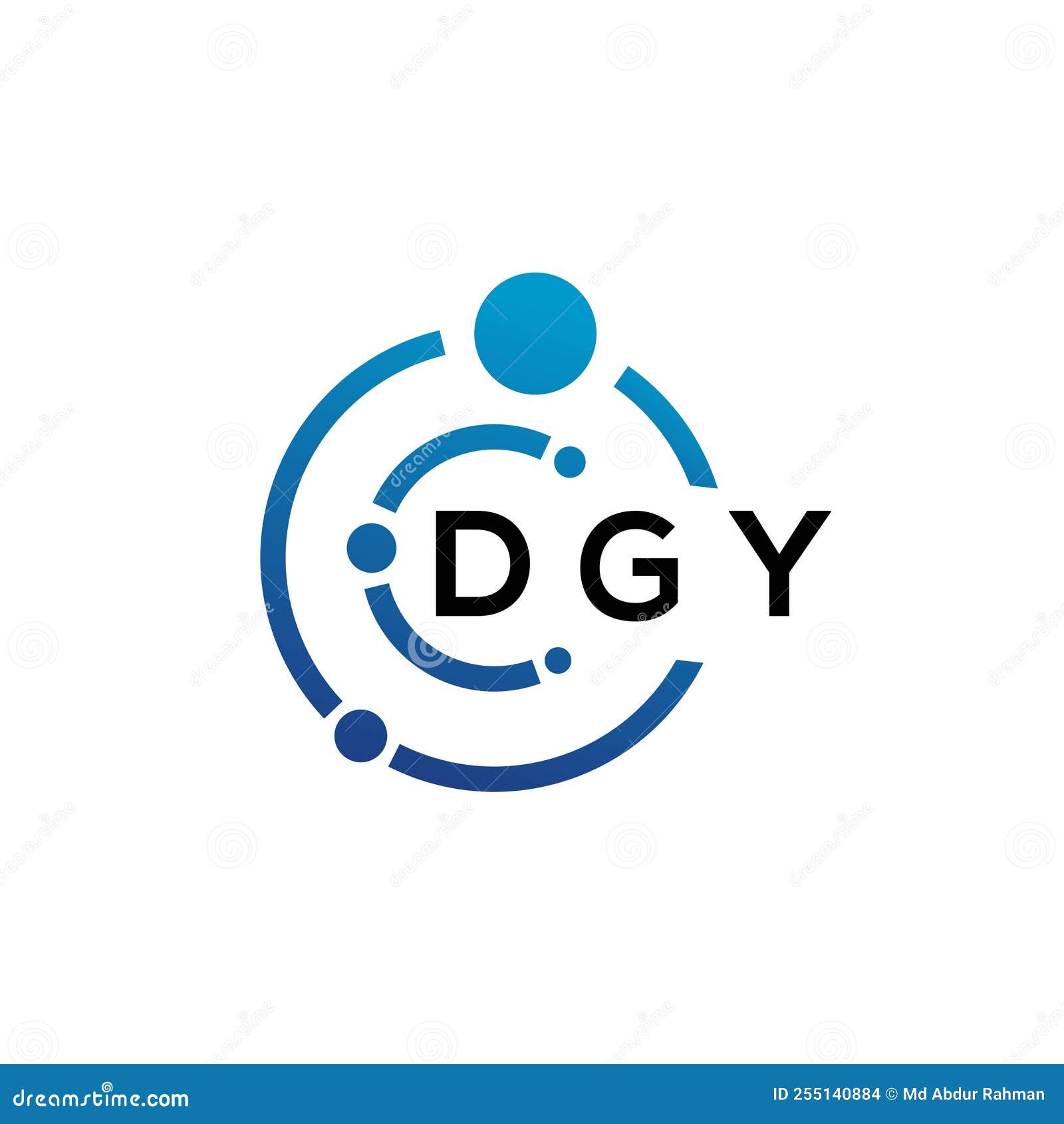 DGY Letter Logo Design on White Background. DGY Creative Initials ...