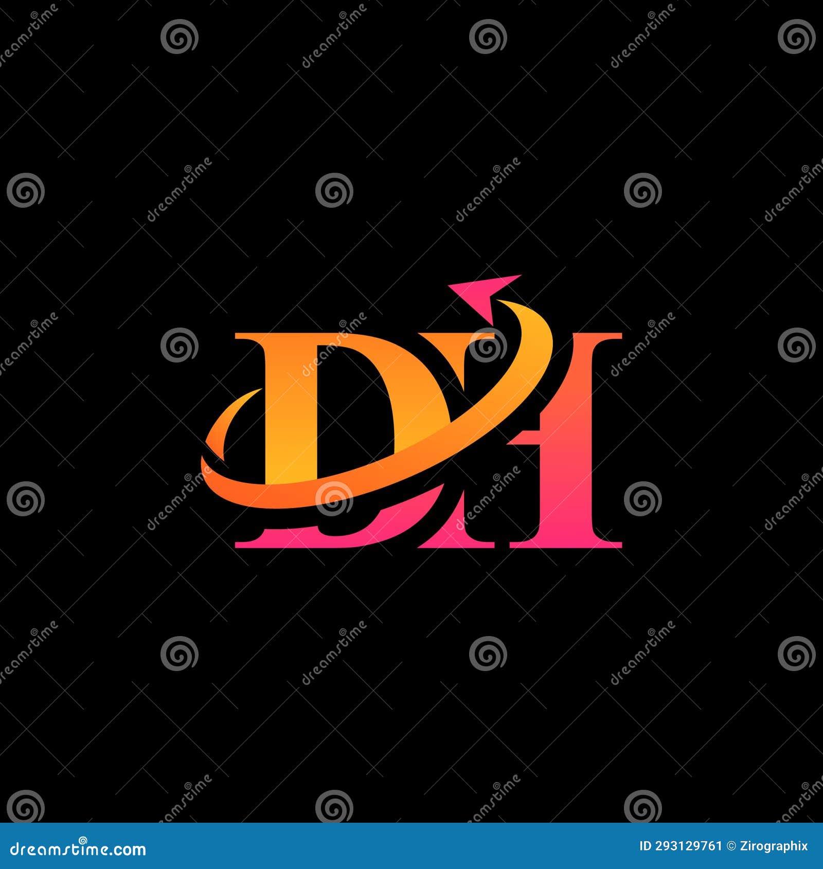 DH Aerospace Creative Logo Design Stock Illustration - Illustration of ...