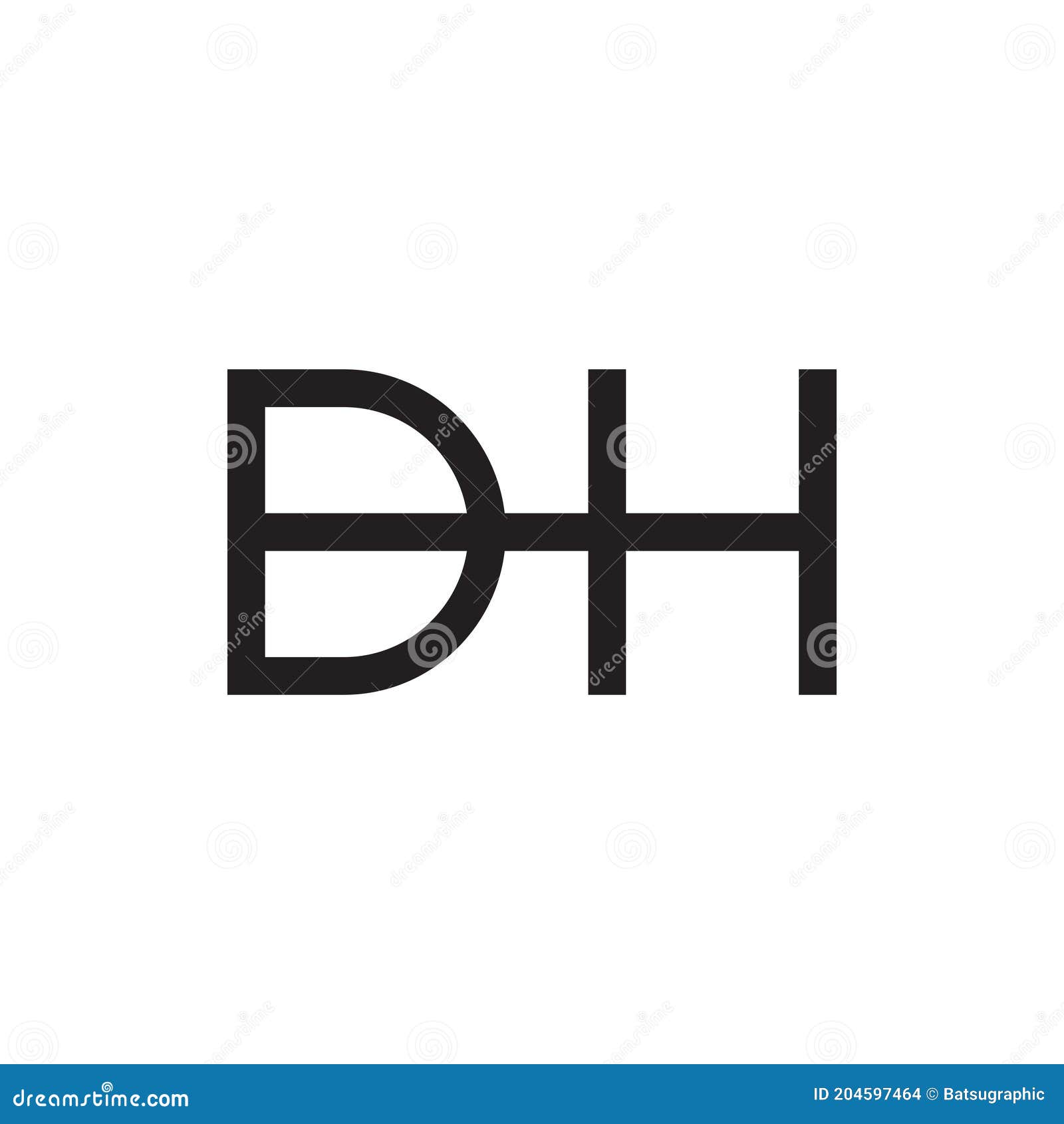 Dh Initial Letter Vector Logo Icon Stock Vector - Illustration of ...