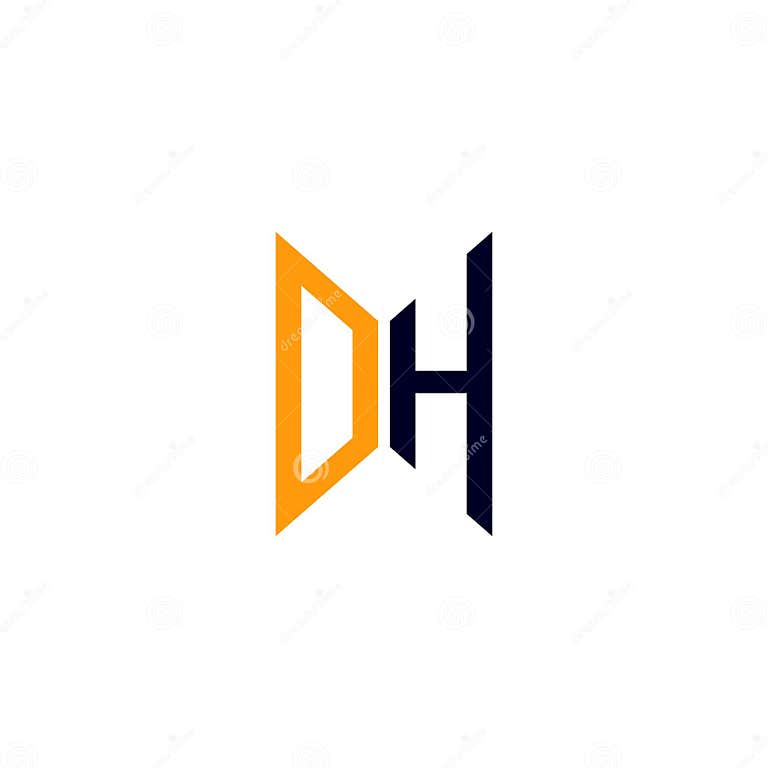 DH Letter Logo Creative Design with Vector Graphic, Stock Vector ...