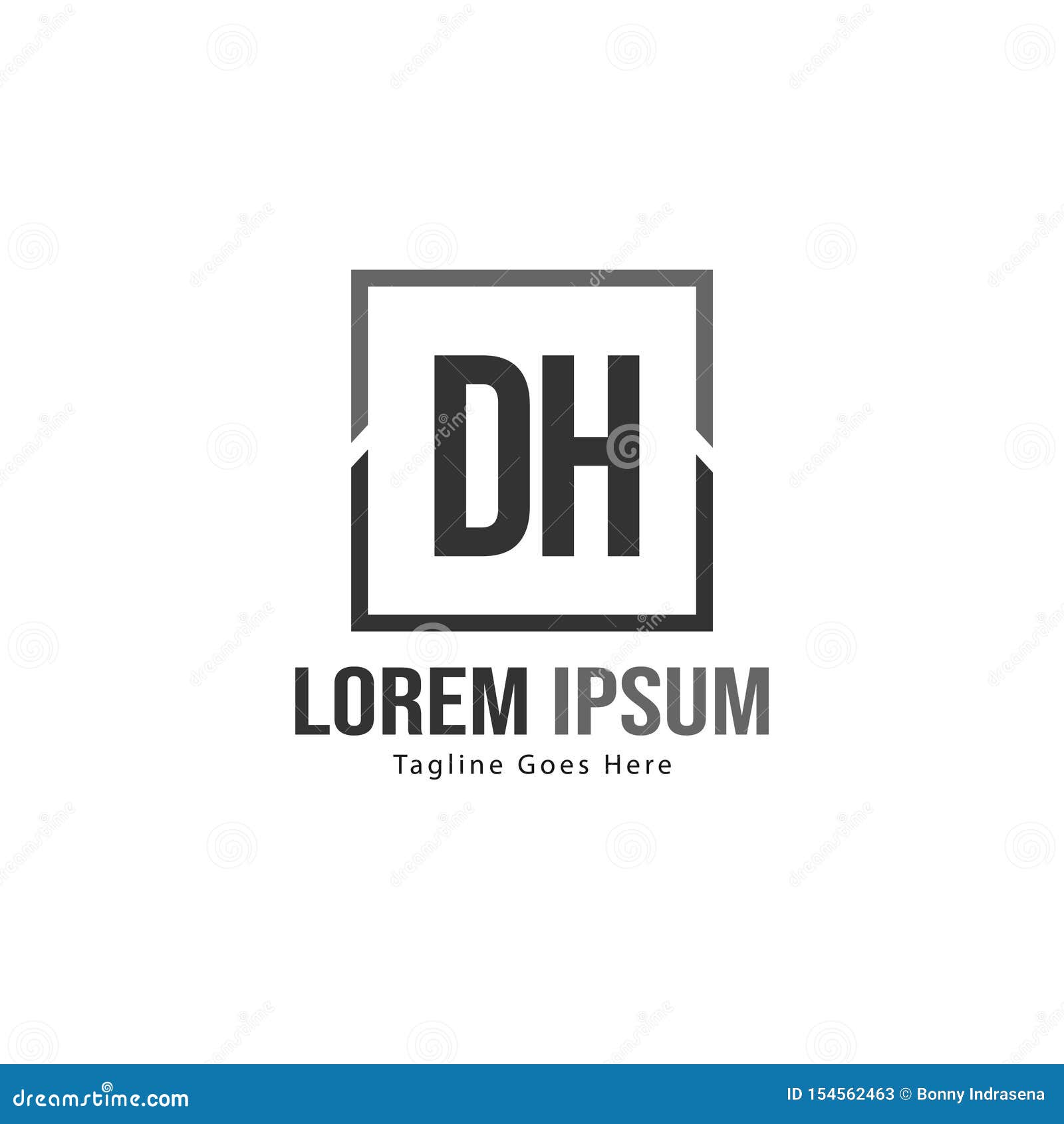 DH Letter Logo Design. Creative Modern DH Letters Icon Illustration ...