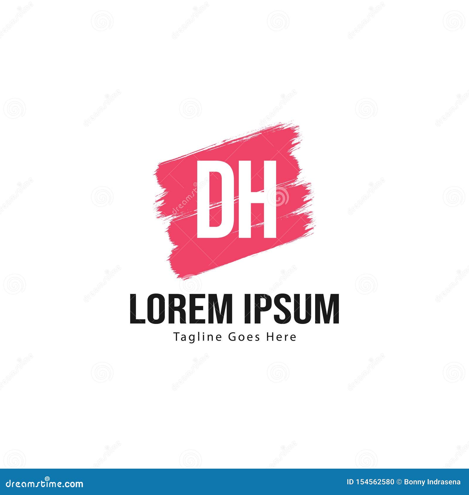 DH Letter Logo Design. Creative Modern DH Letters Icon Illustration ...