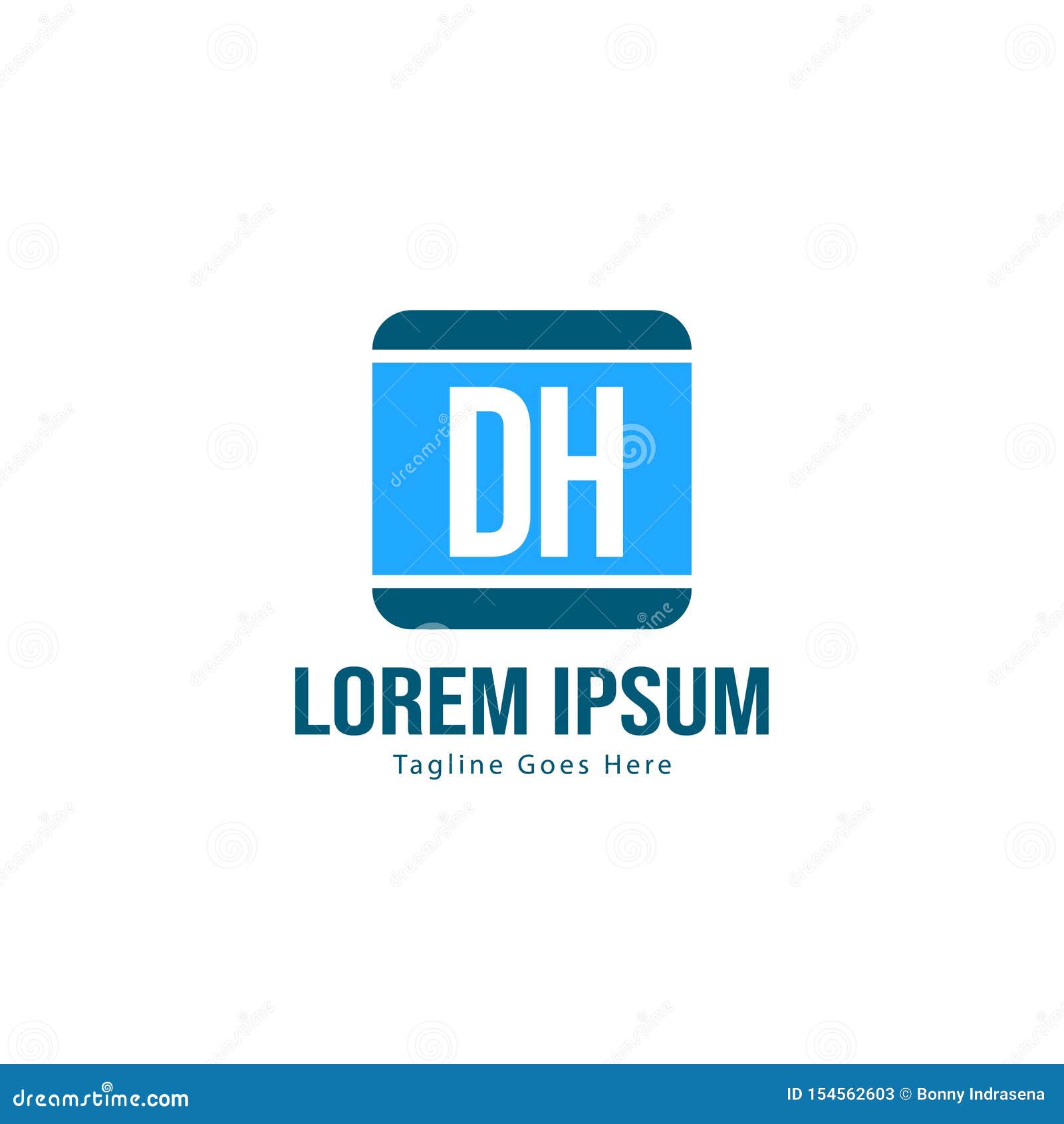 DH Letter Logo Design. Creative Modern DH Letters Icon Illustration ...