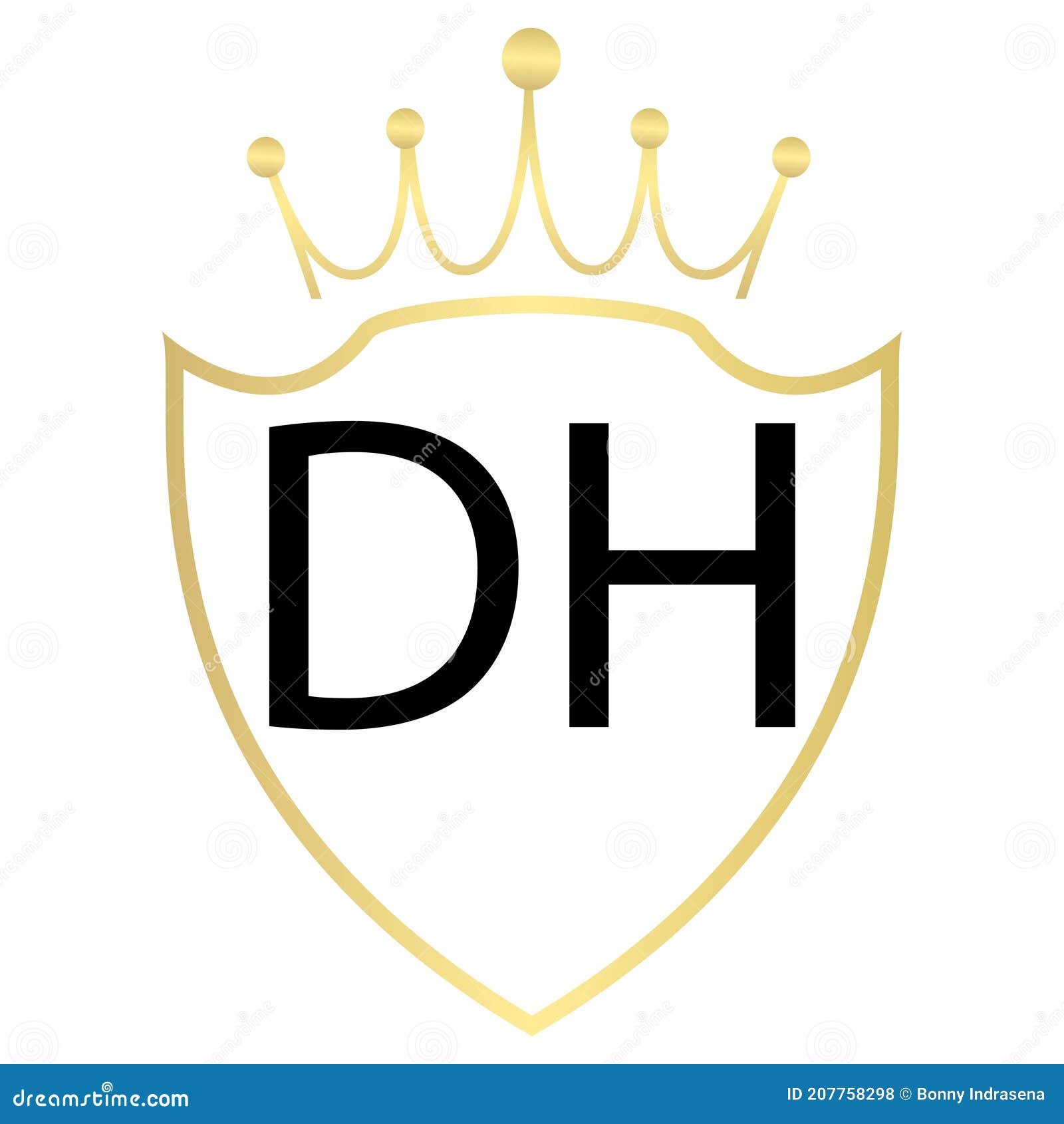 DH Letter Logo Design with Simple Style Stock Vector - Illustration of ...