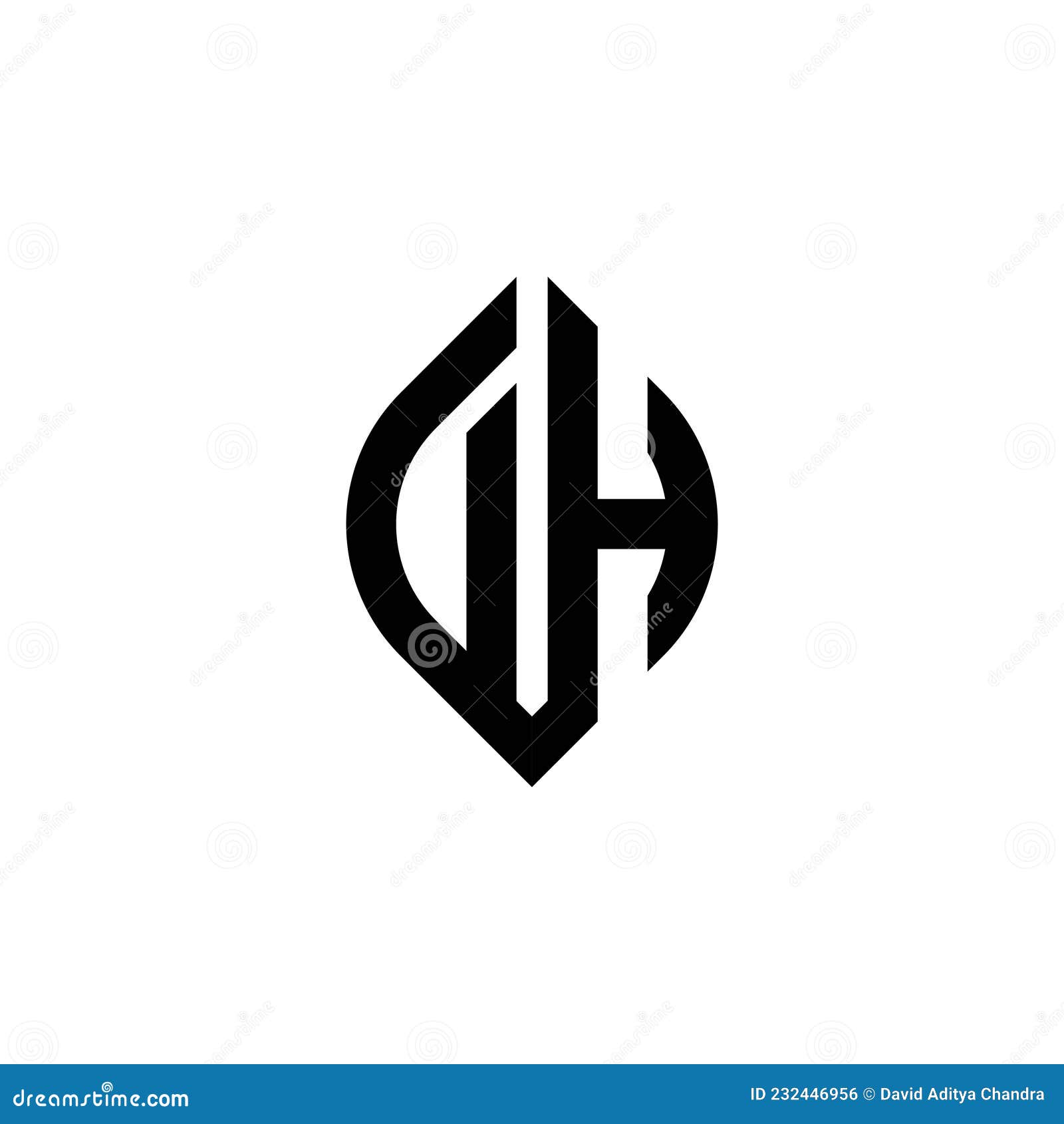 DH Logo Monogram Geometric Shape Style Stock Vector - Illustration of ...
