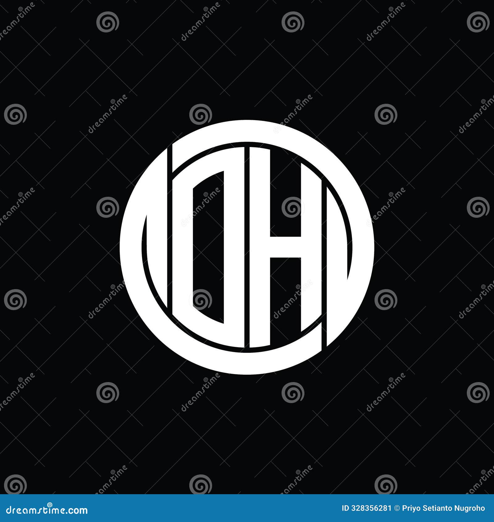 DH Logo Monogram Shield Inside Circle Shape Vector Images Design ...