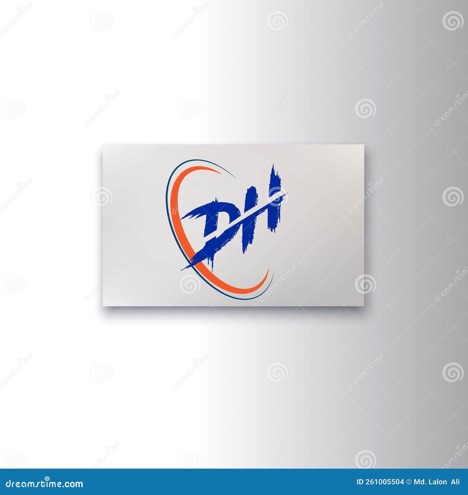 DH Text Logo Design stock vector. Illustration of cartoon - 261005504