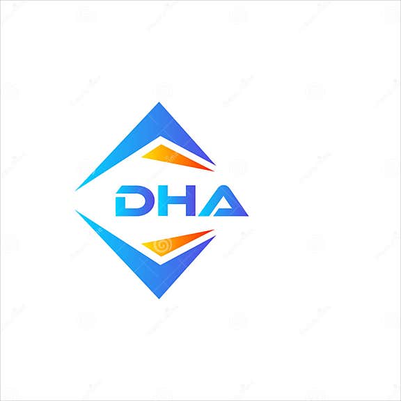 DHA Abstract Technology Logo Design on White Background. DHA Creative ...