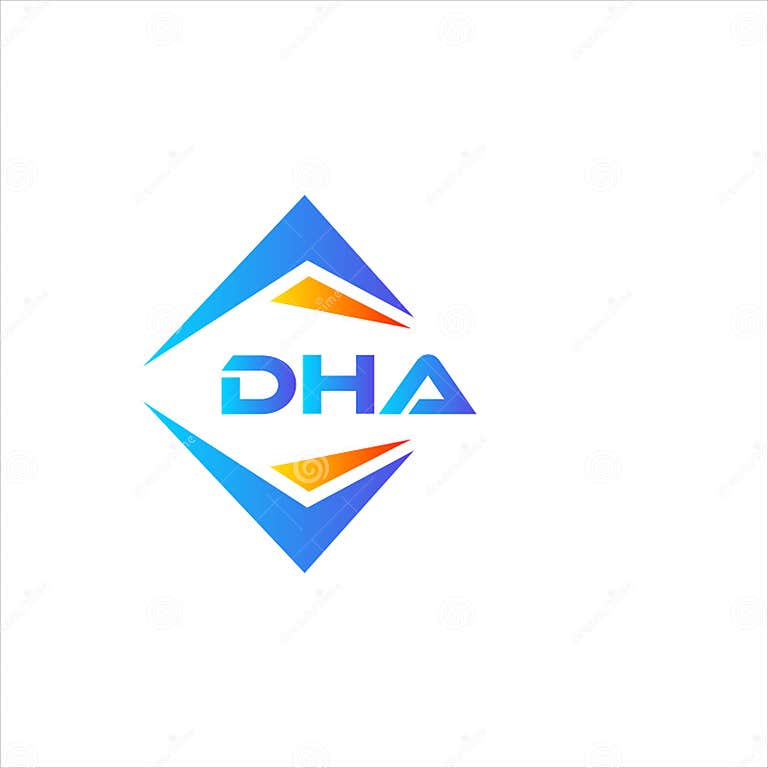 DHA Abstract Technology Logo Design on White Background. DHA Creative ...