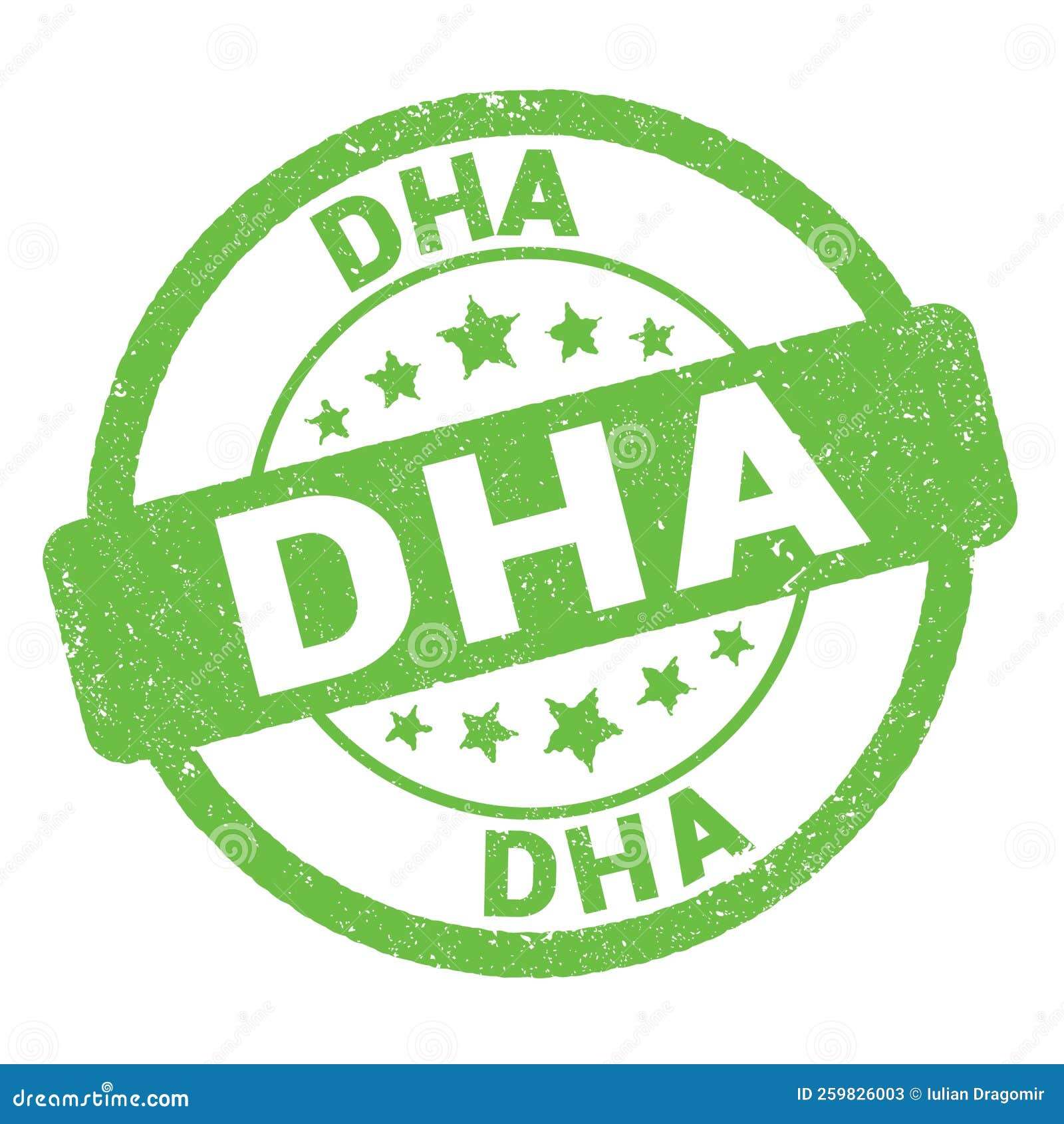 DHA Text Written On Green Stamp Sign Royalty-Free Stock Photography ...