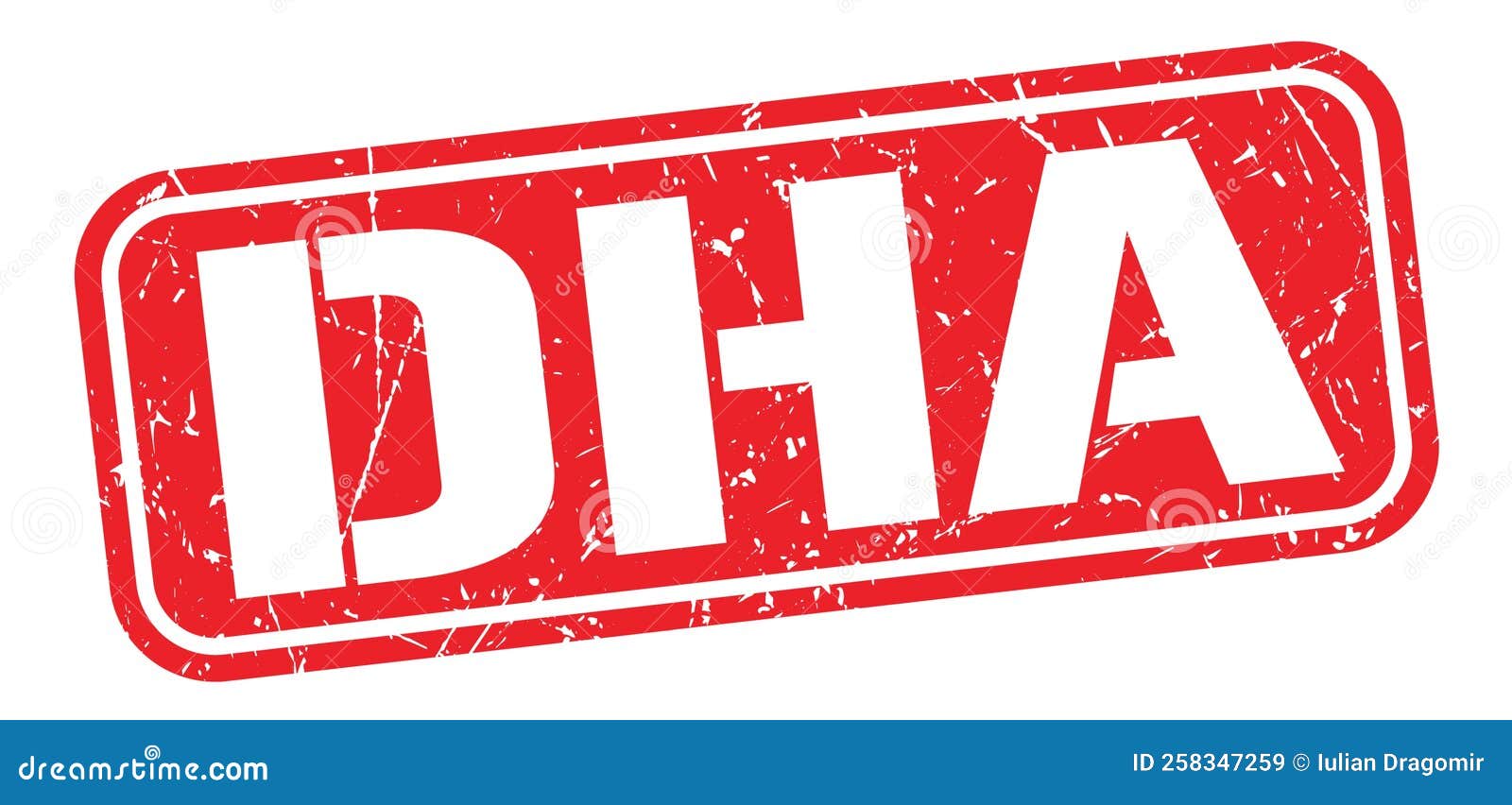 DHA Text Written On Red Stamp Sign Royalty-Free Stock Photo ...