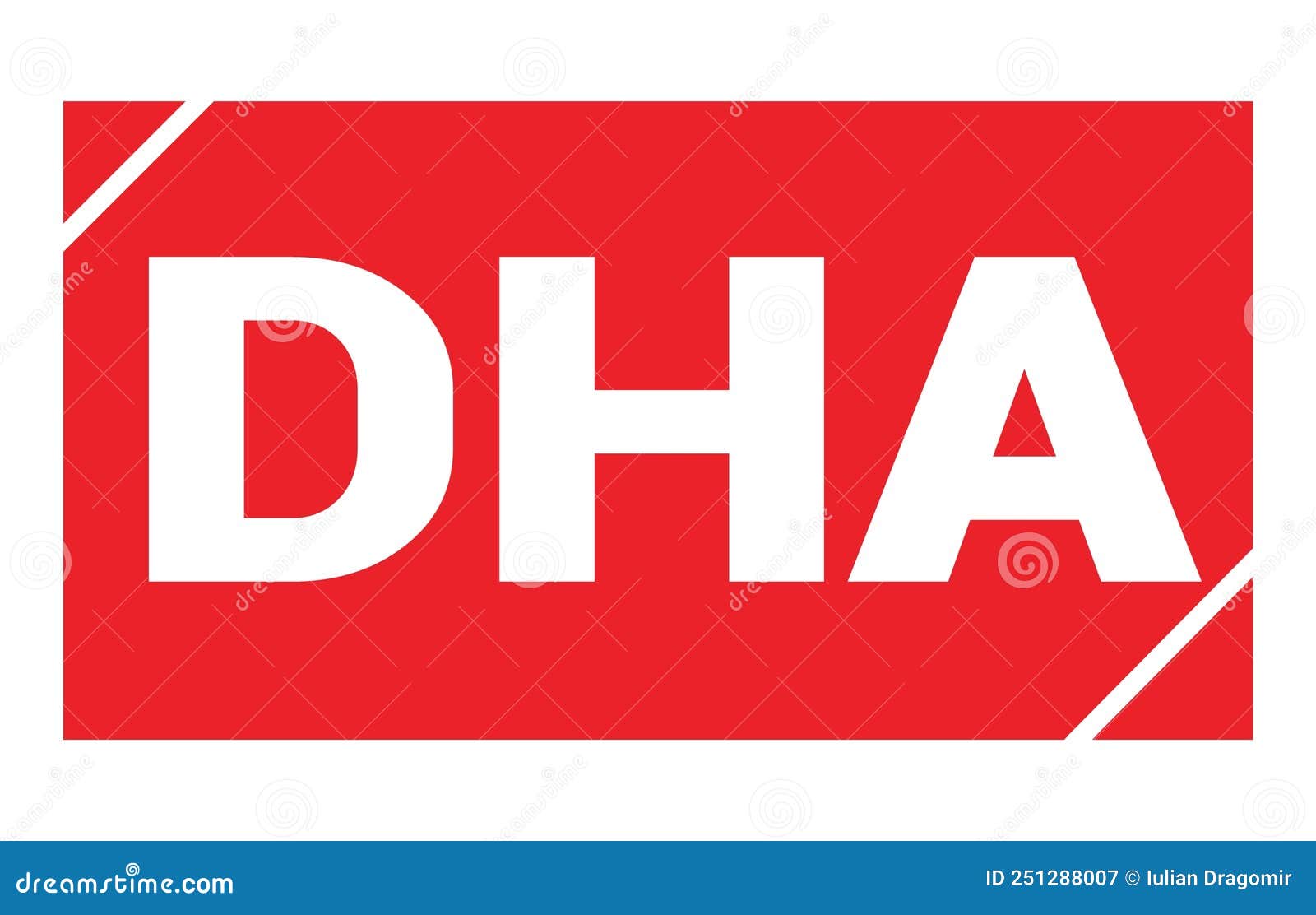 DHA Text Written on Red Stamp Sign Stock Illustration - Illustration of ...