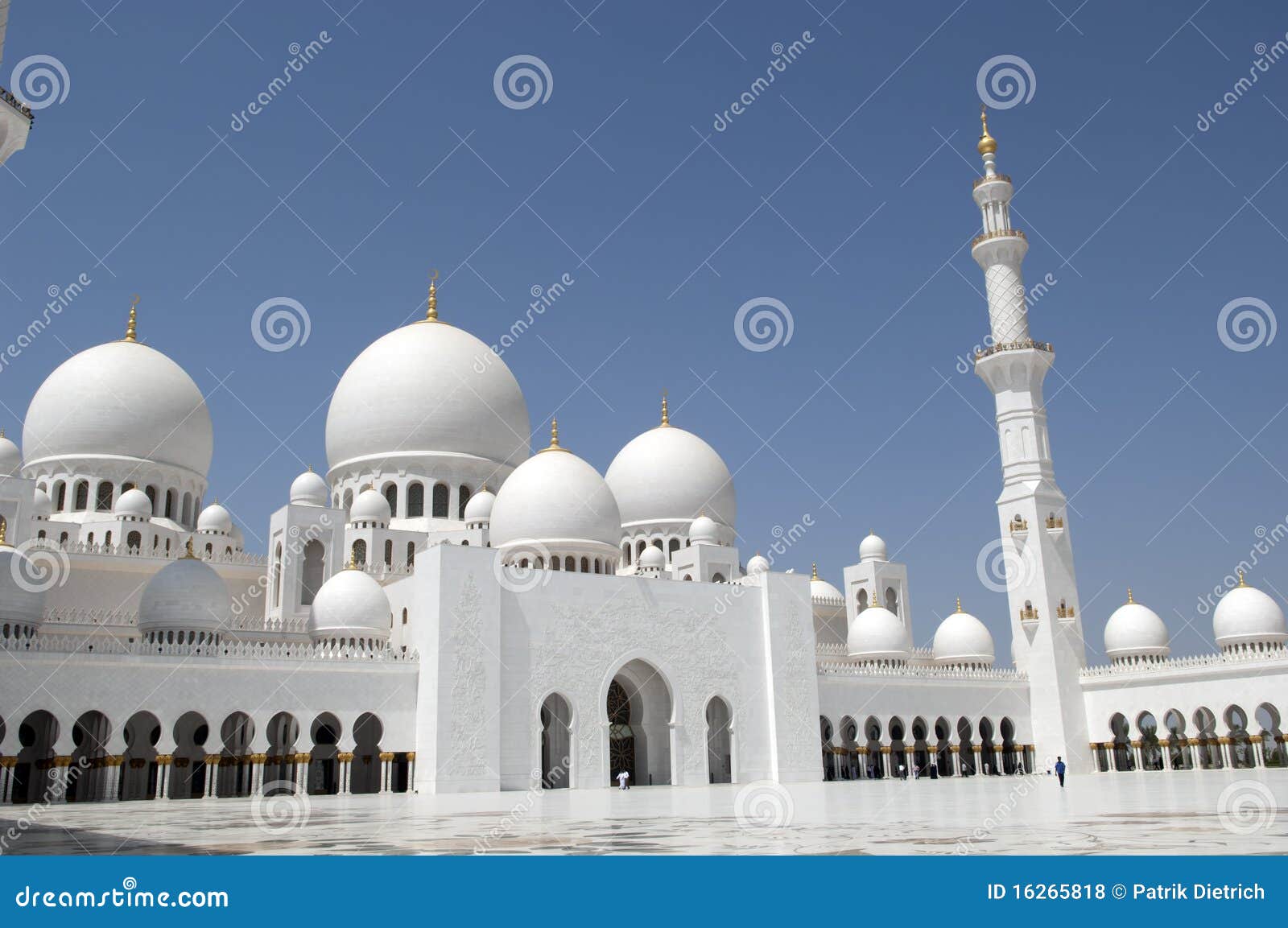 Dhabi-Scheich Zayed Mosque stockfoto. Bild von anbetung - 16265818