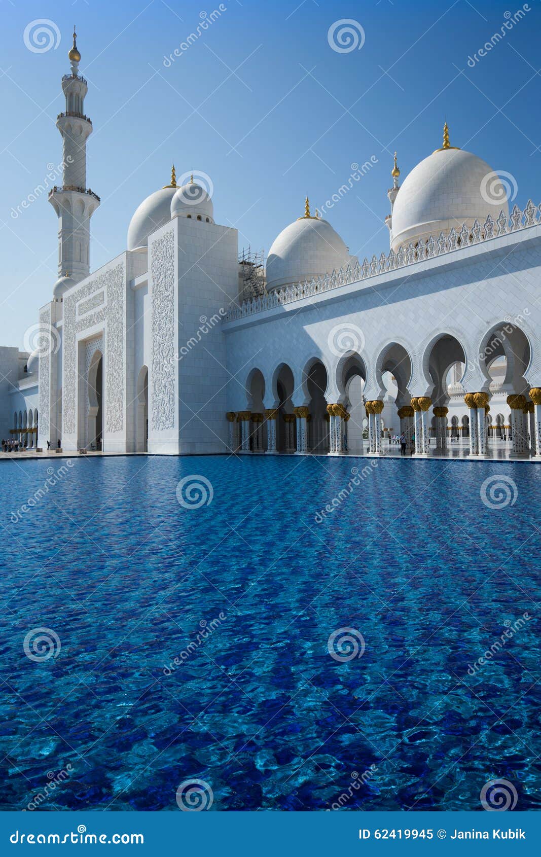 Dhabi-Scheich Zayed Mosque stockbild. Bild von blau, farben - 62419945