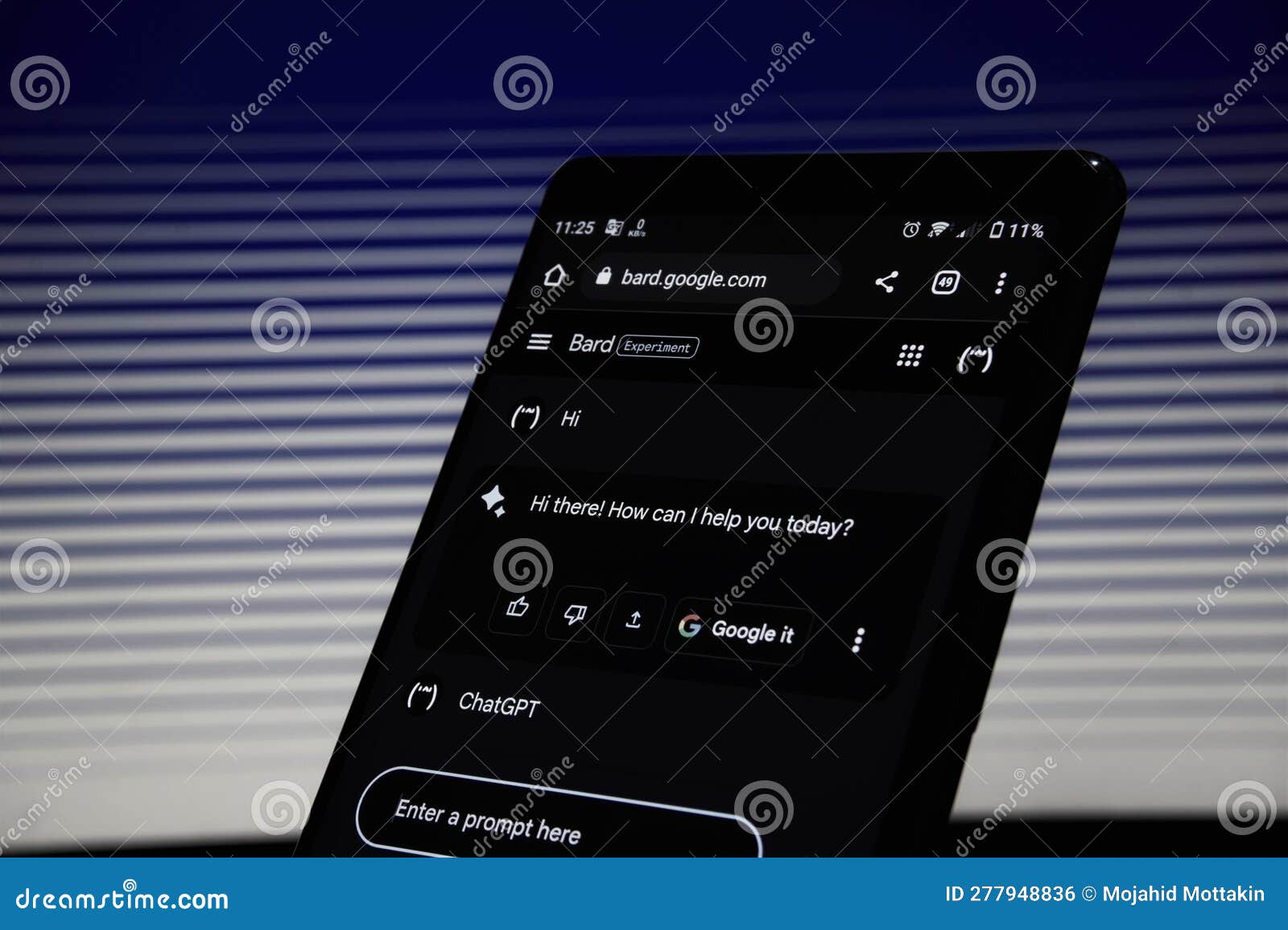 Dhaka, Bangladesh - 14 May 2023: Google Bard on Smartphone Editorial ...