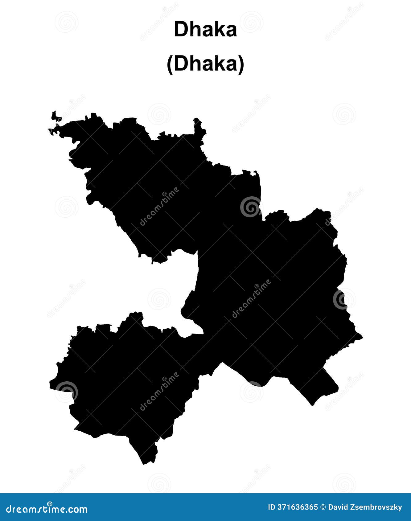 Dhaka Outline Map Vector Illustration | CartoonDealer.com #360402144