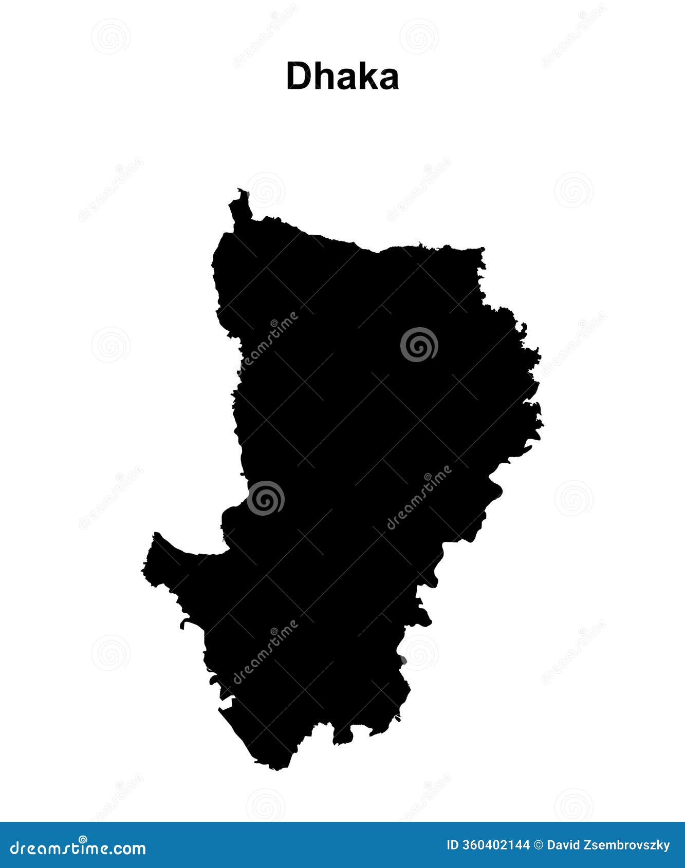 Dhaka Outline Map Vector Illustration | CartoonDealer.com #360402144