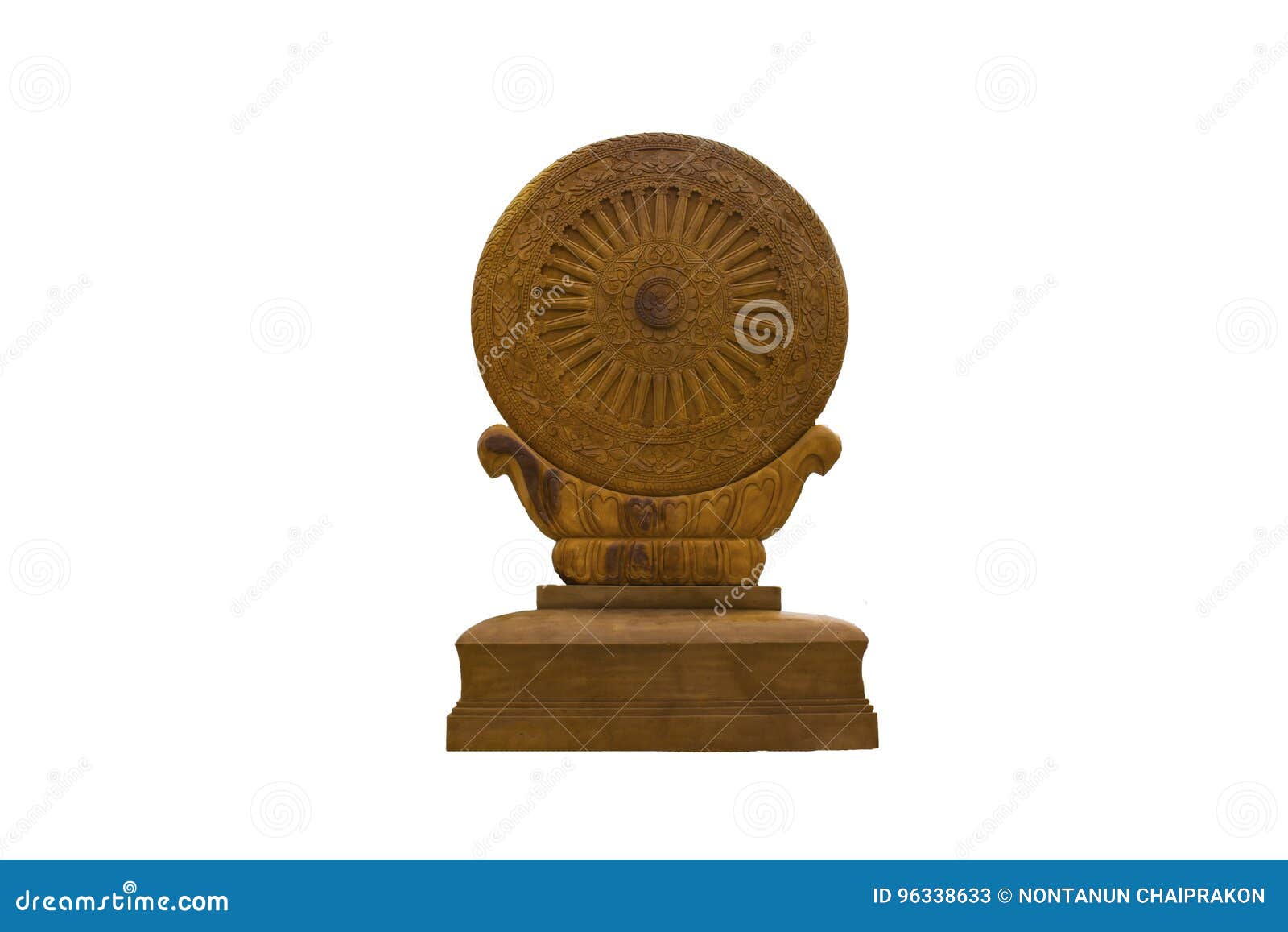 Dhammacakka on the Isolate Background Stock Image - Image of graphic ...