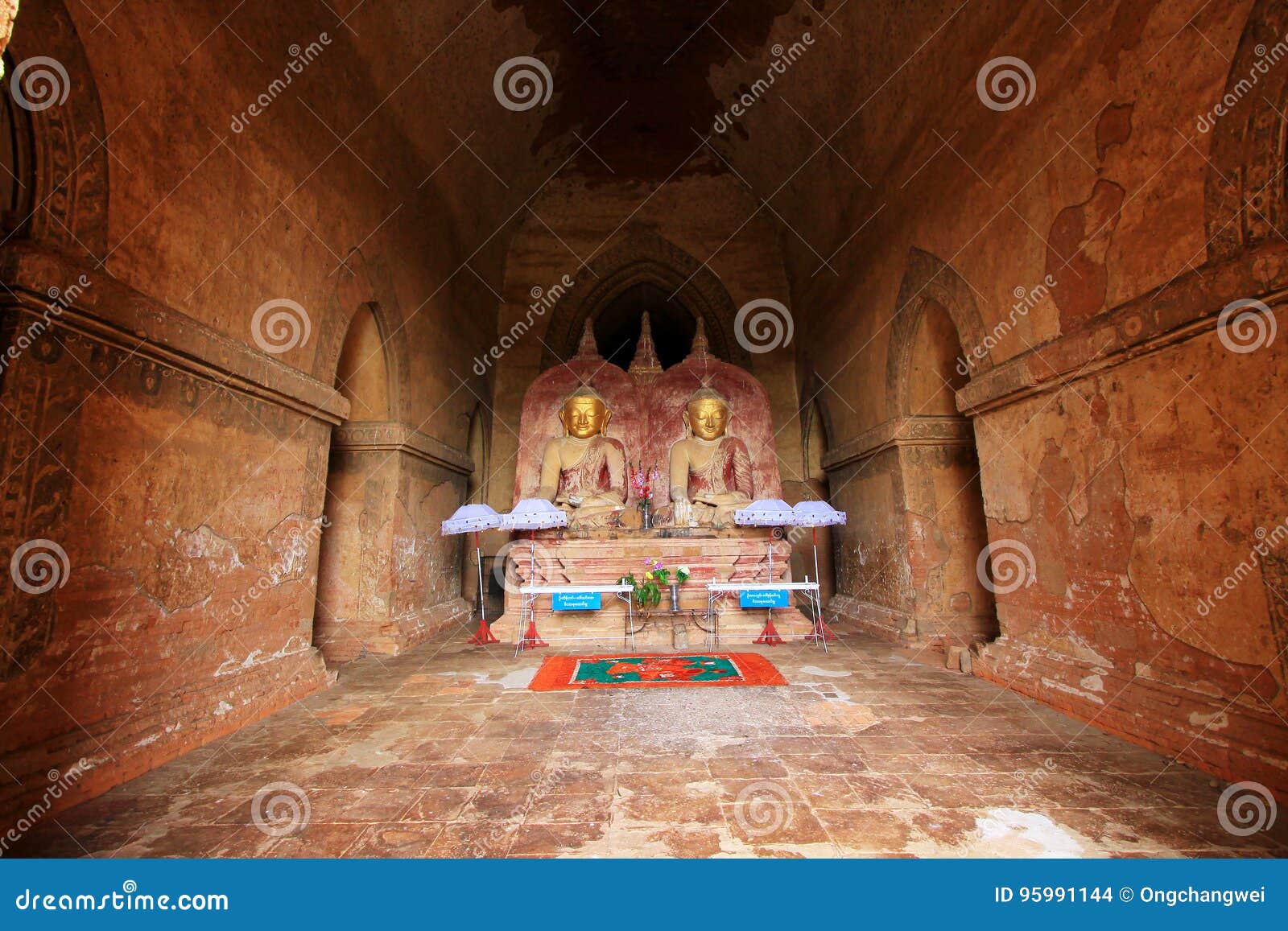 Dhammayangyi Temple Buddha Image, Bagan, Myanmar Stock Photo - Image of ...