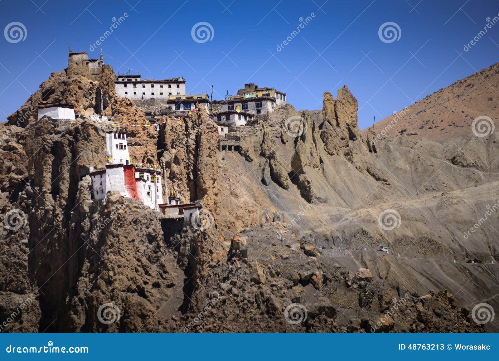 Dhankar Gompa stock image. Image of india, himalayan - 48763213
