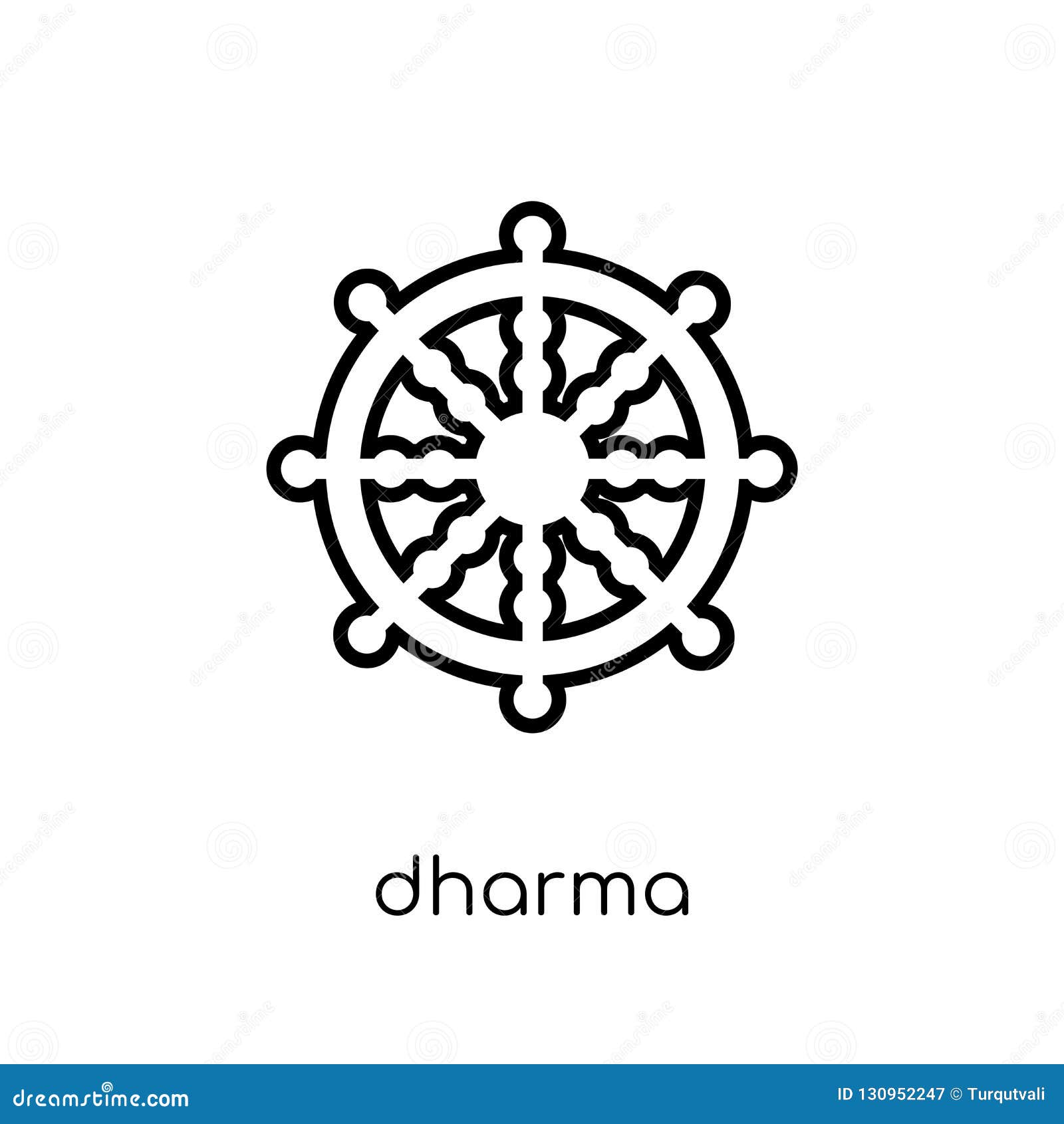 Dharma Icon. Trendy Modern Flat Linear Vector Dharma Icon on White ...