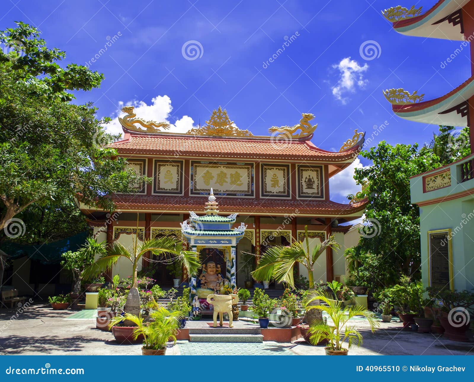 The Dharma Temple. stock photo. Image of plants, tree - 40965510