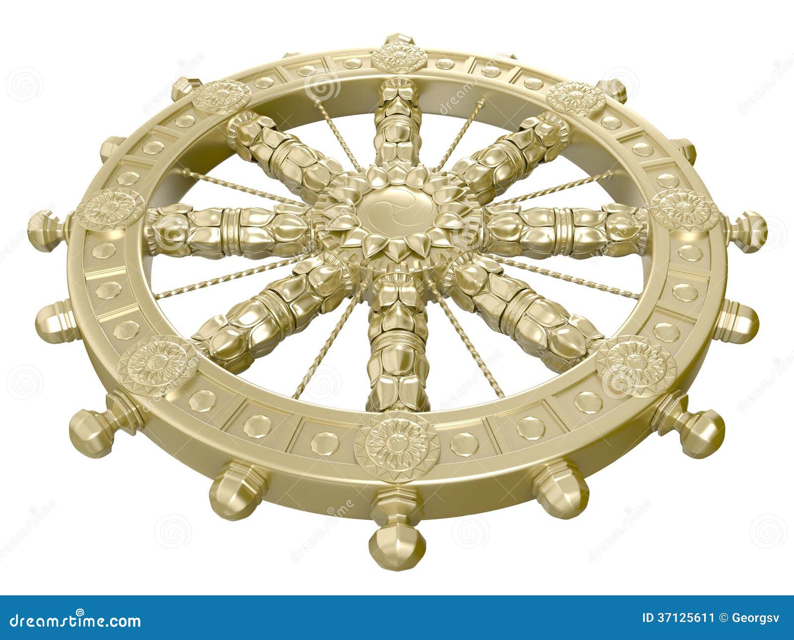 Dharmacakra ilustração stock. Ilustração de budismo, deus - 37125611