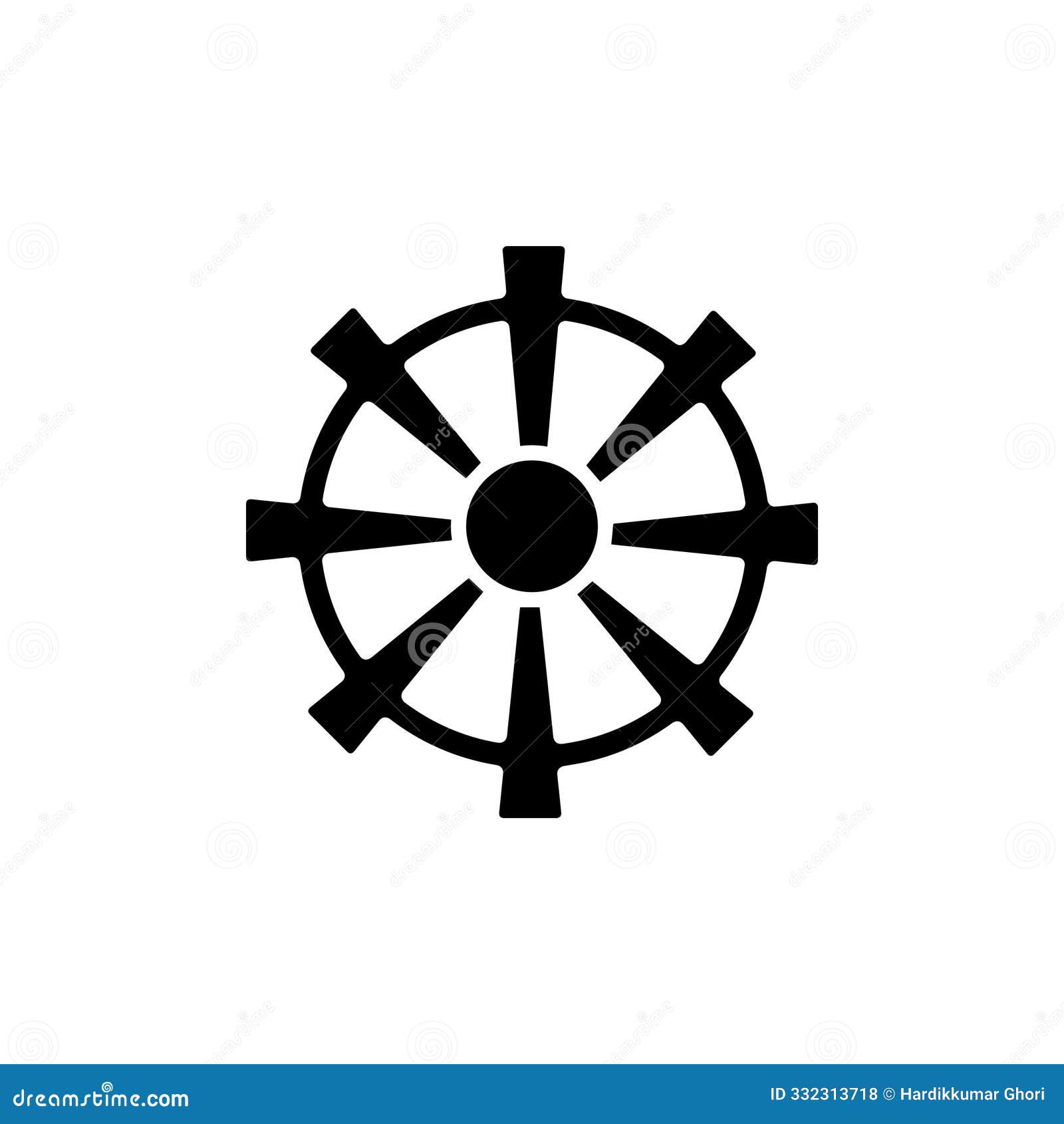 Dharmachakra Icon Vector Illustration | CartoonDealer.com #331977746