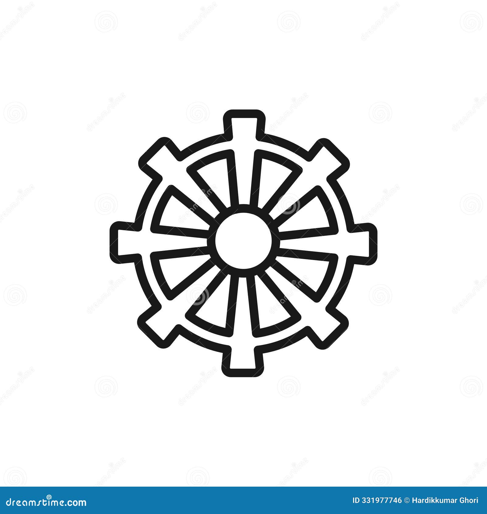 Dharmachakra Icon Vector Illustration | CartoonDealer.com #331977746