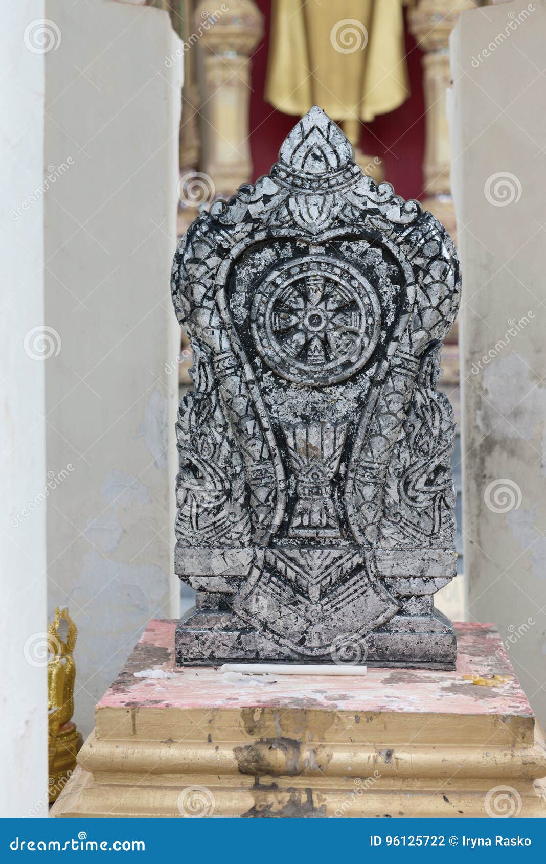 Dharmachakra, Wheel of Dhamma, Symbol of Buddhism Stock Photo - Image ...