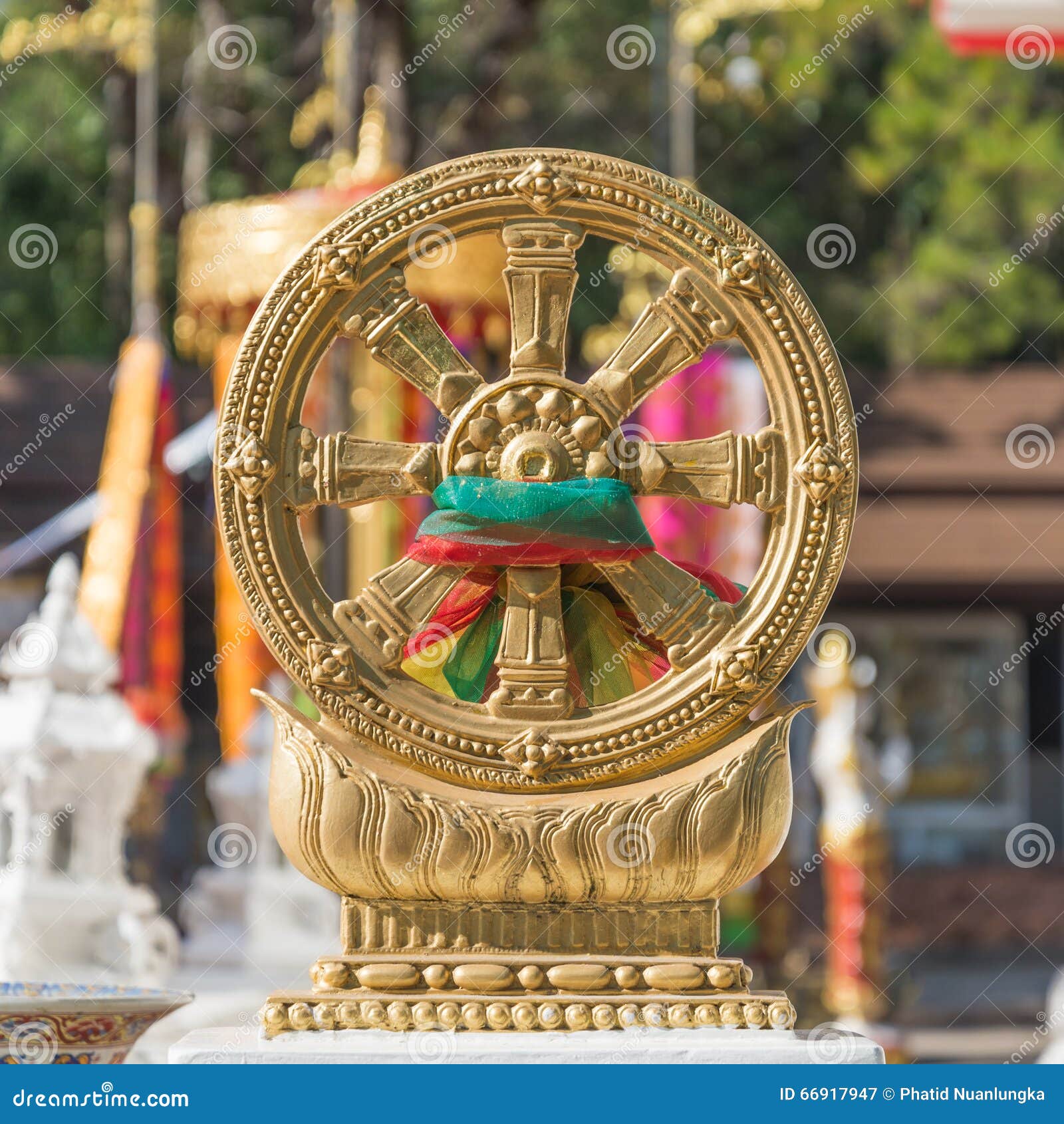 Dharmachakra stock image. Image of attractions, wheeloflife - 66917947