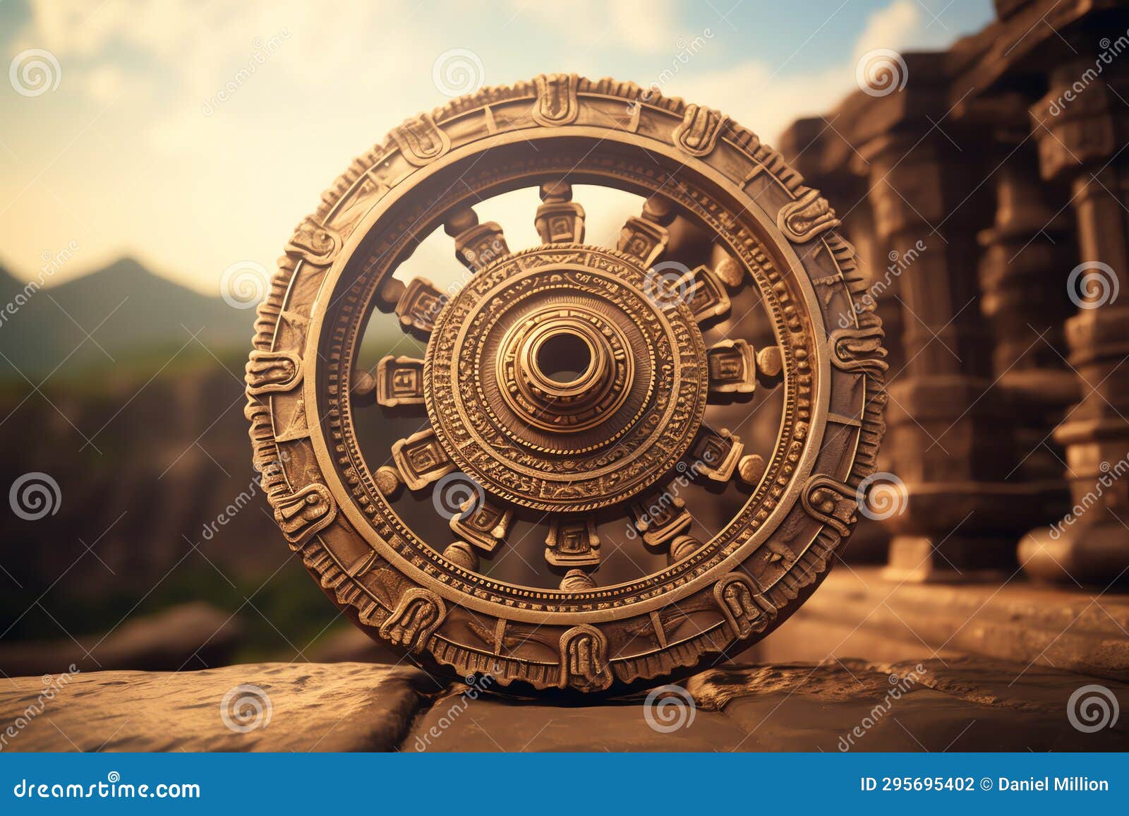 Dharmachakra. Wheel Of Dharma - A Symbol Of Buddhism And Hinduism Flat ...