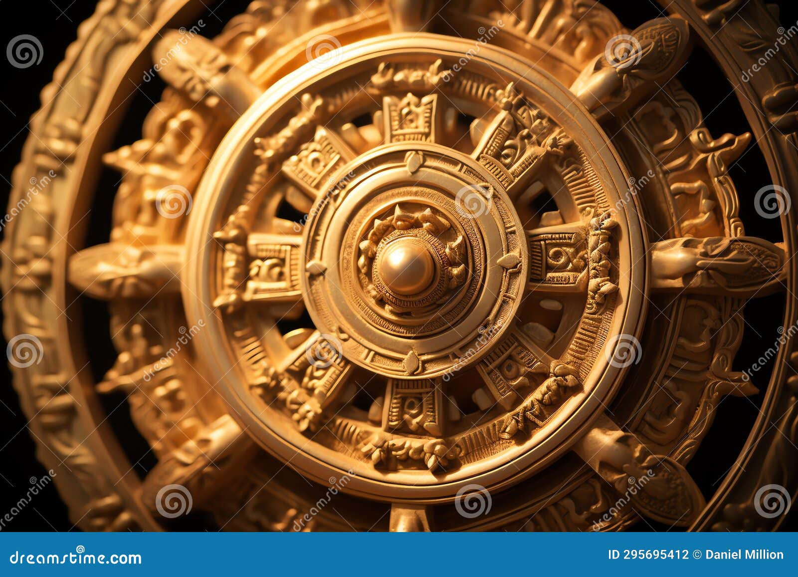 Dharmachakra. Wheel Of Dharma - A Symbol Of Buddhism And Hinduism Flat ...