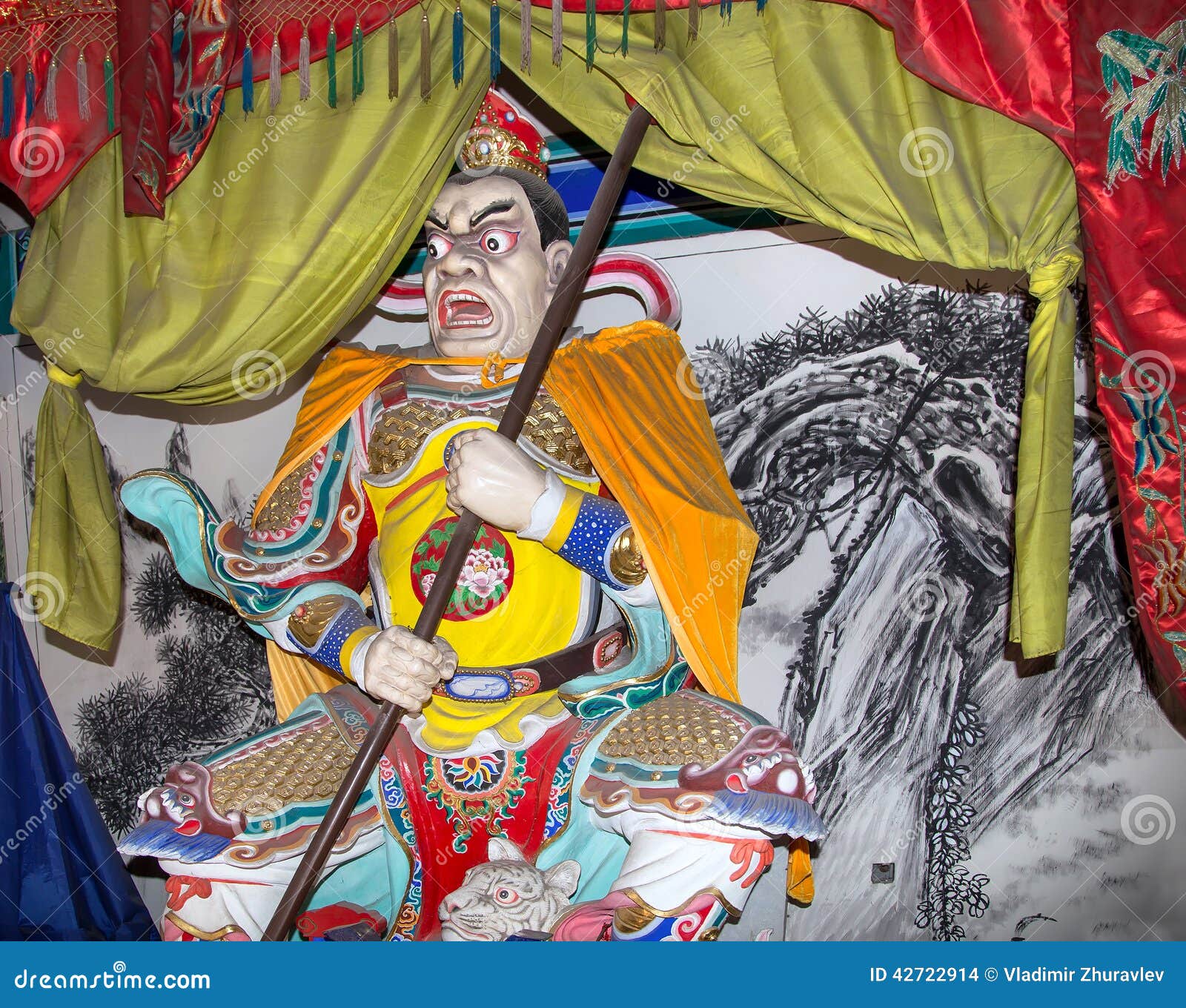 Dharmapala (protector of Dharma), Buddhist Temple in Beijing Stock ...