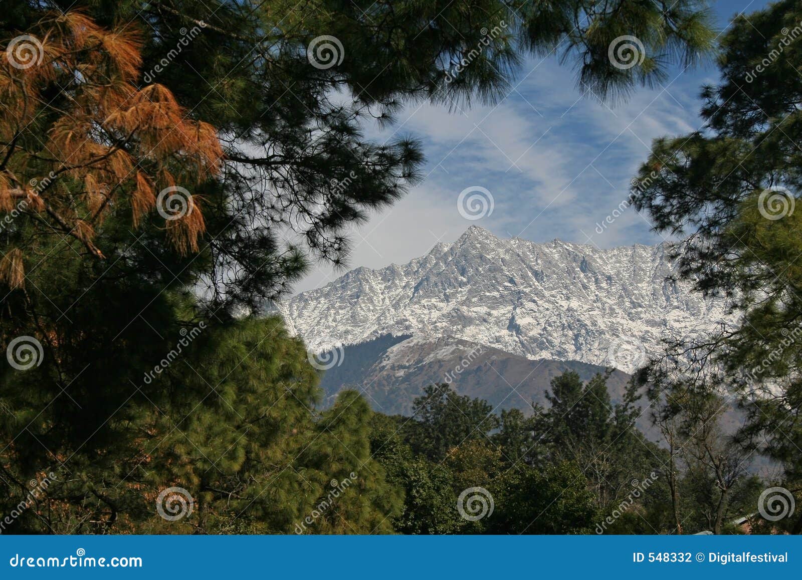 Dhauladhar Himalayn Range from Dharamsala Town India Stock Photo ...