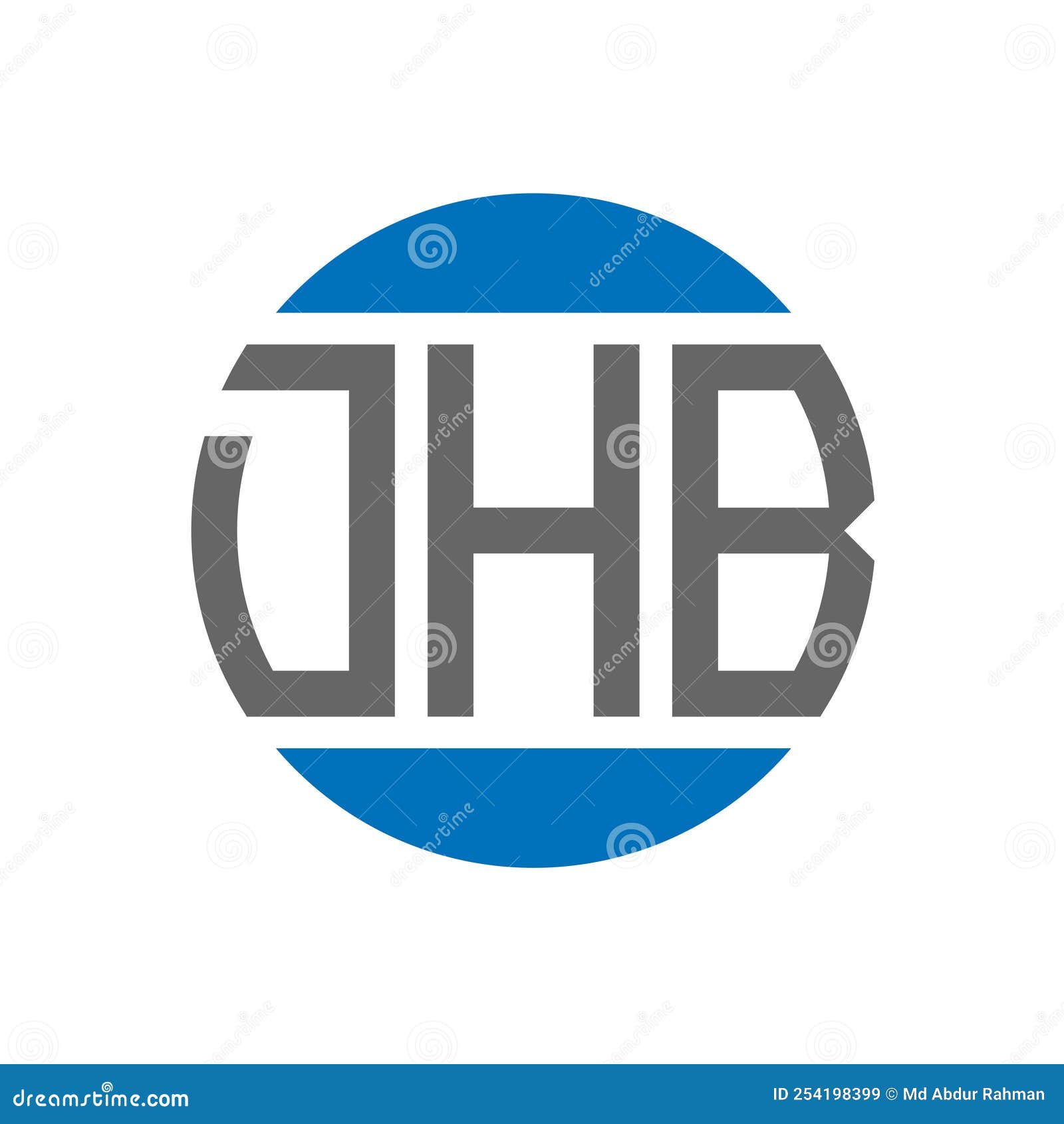 DHB Letter Logo Design on White Background. DHB Creative Initials ...
