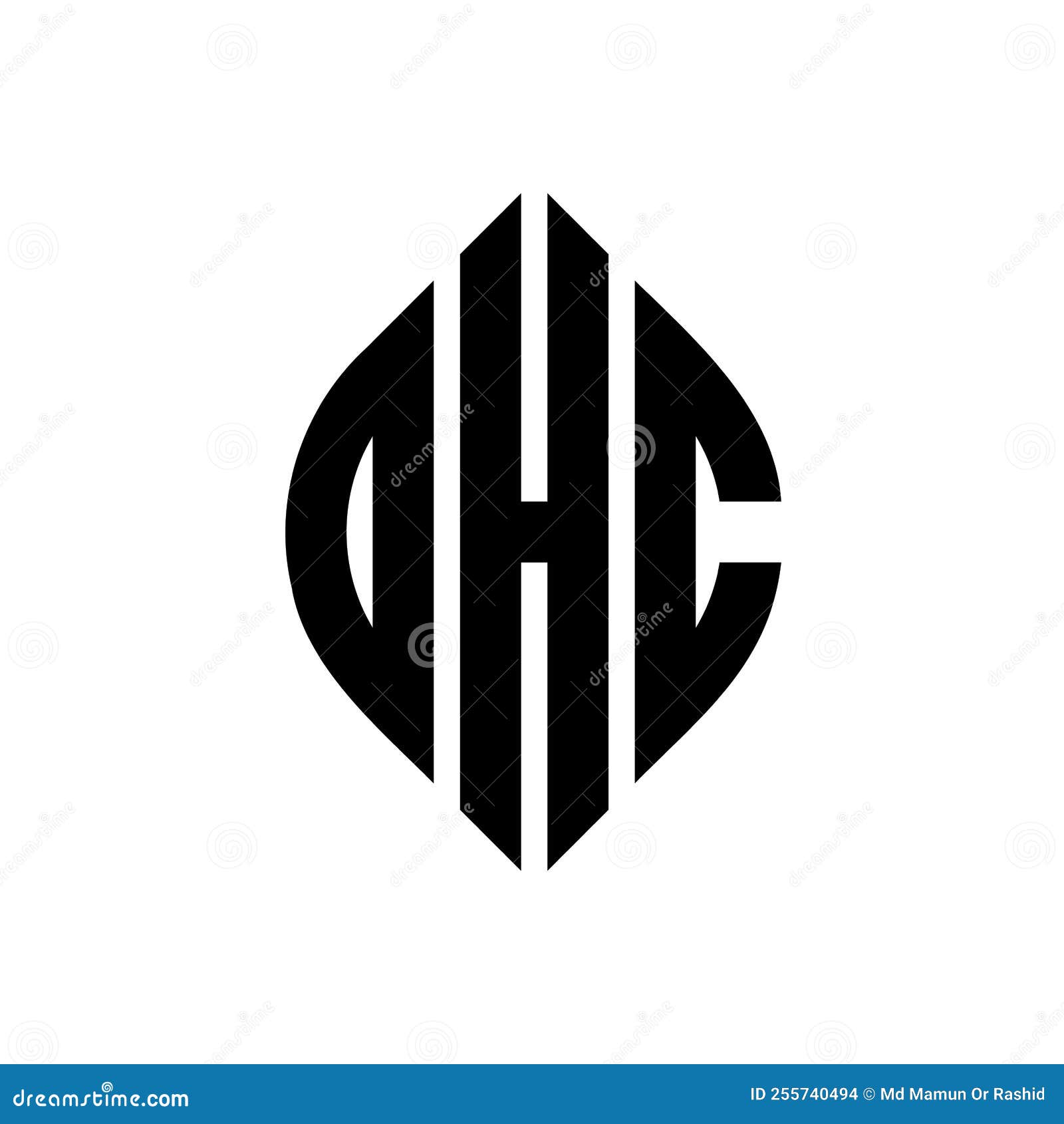 DHC Circle Letter Logo Design with Circle and Ellipse Shape. DHC ...