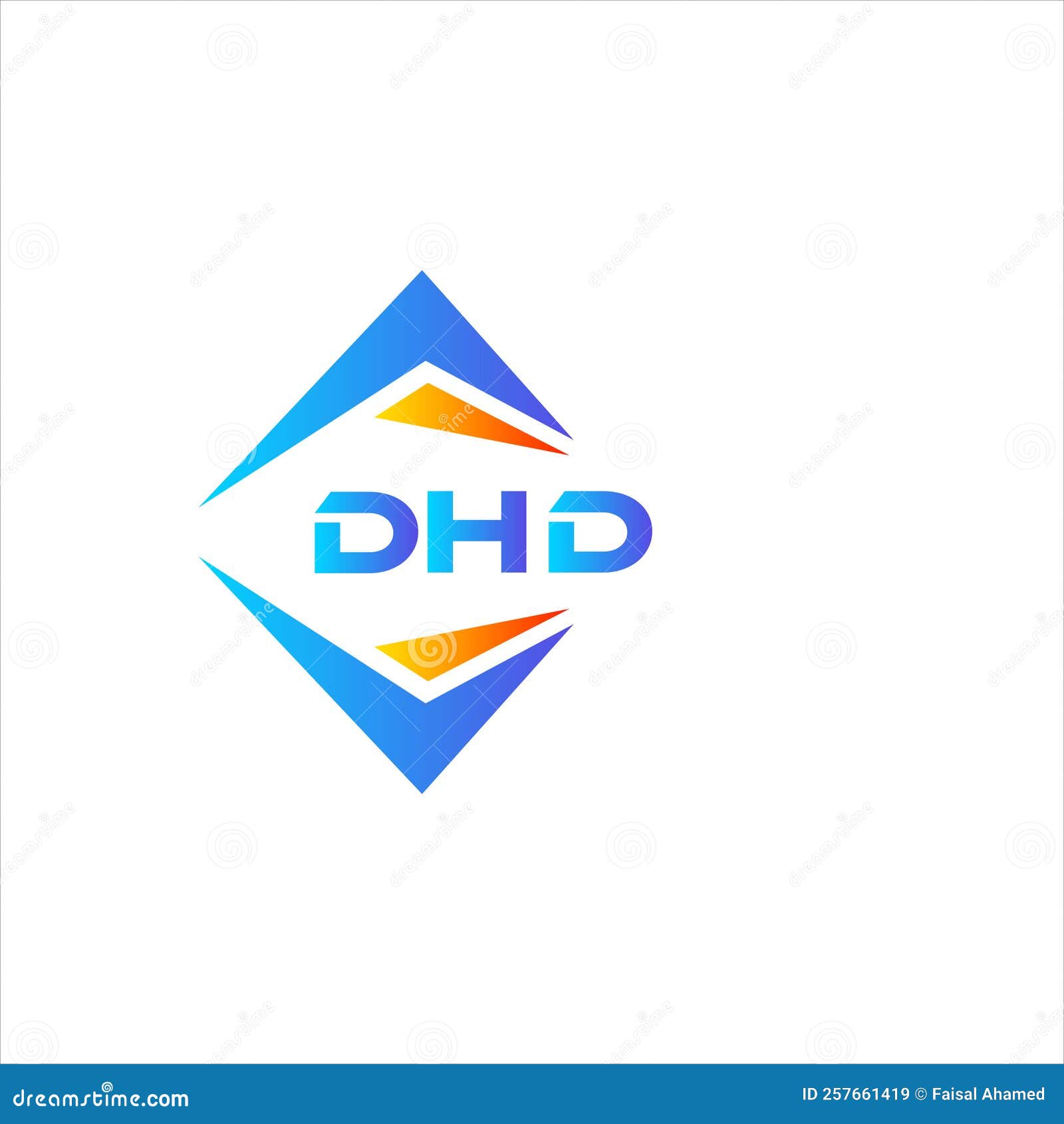DHD Abstract Technology Logo Design on White Background. DHD Creative ...